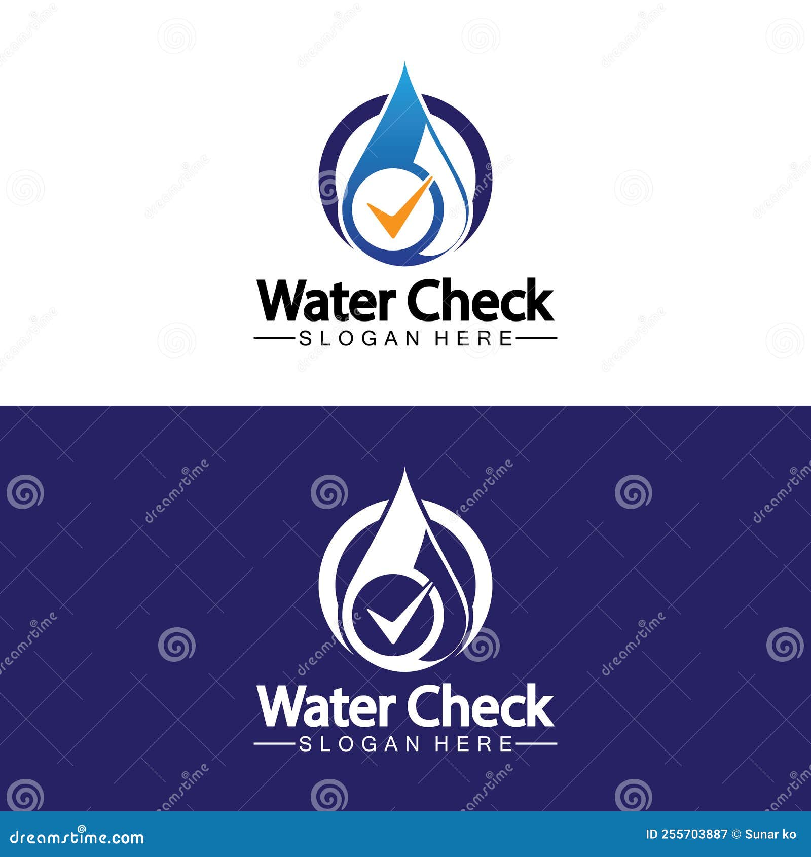 Water Drop Check Logo Vector Icon Illustration Stock Vector ...