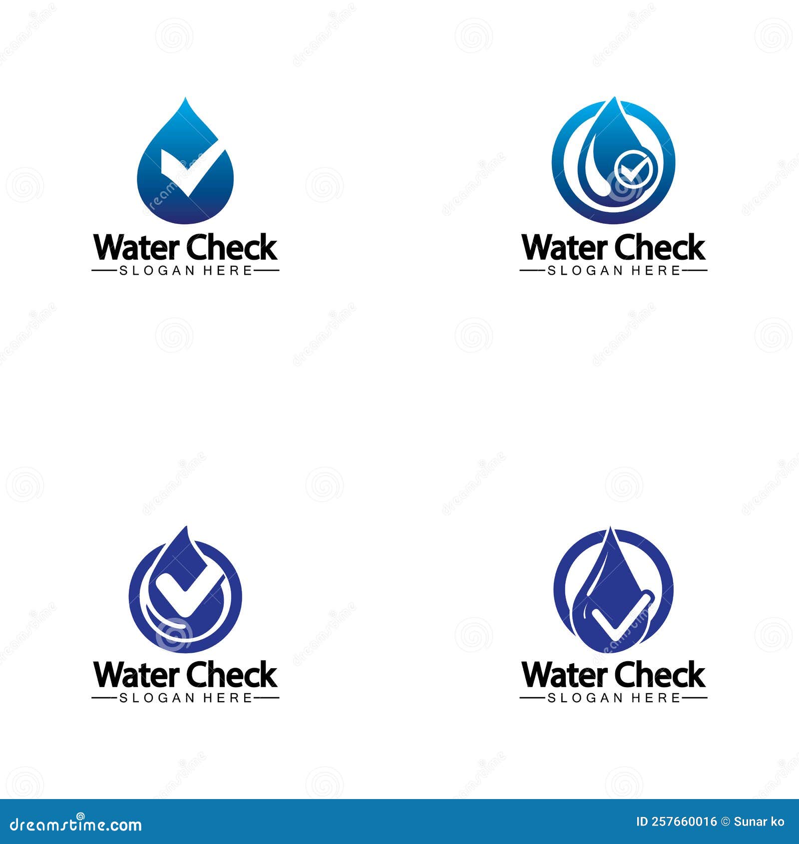 Water Drop Check Logo Vector Icon Illustration Stock Illustration ...