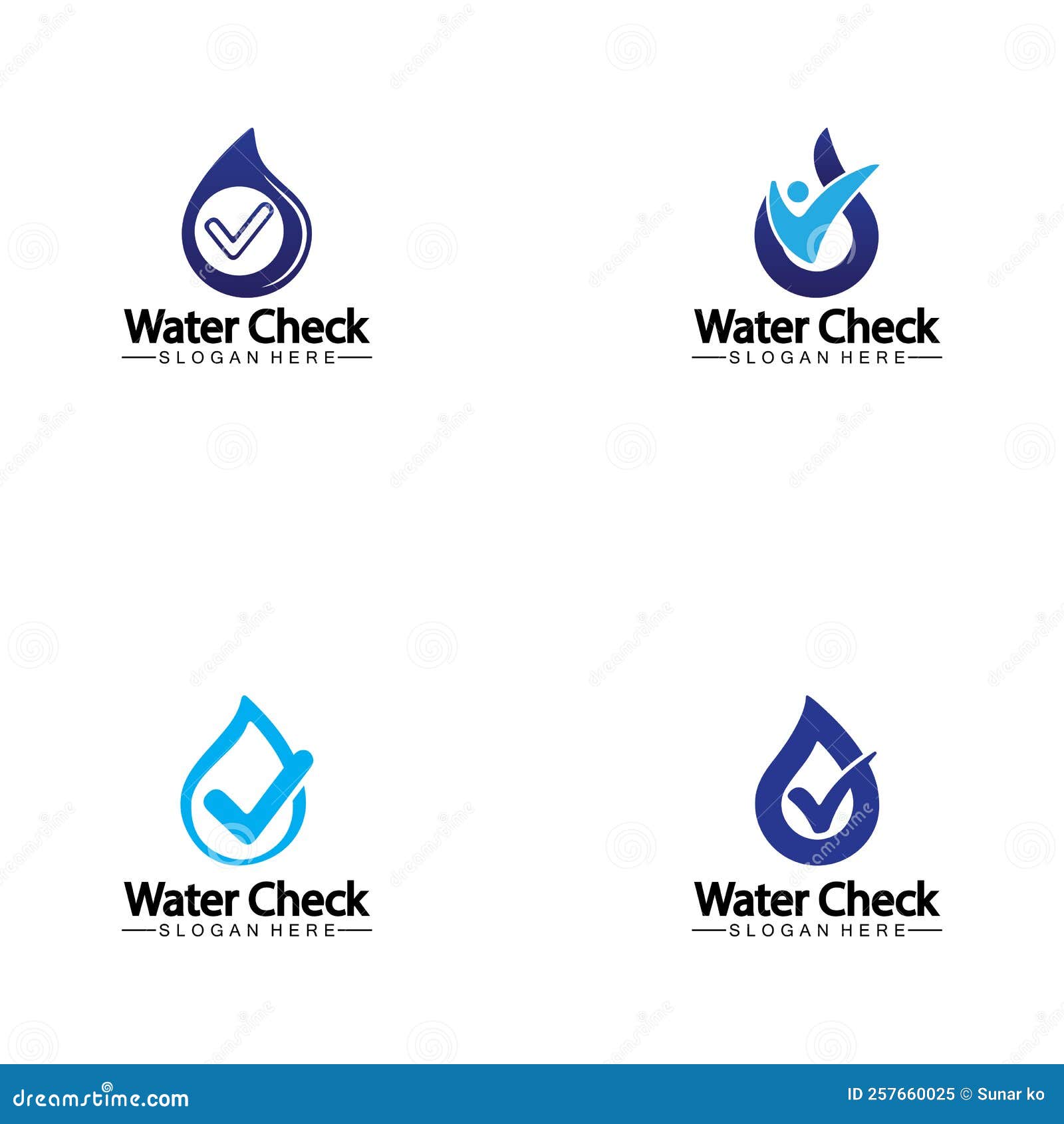 Water Drop Check Logo Vector Icon Illustration Stock Illustration ...