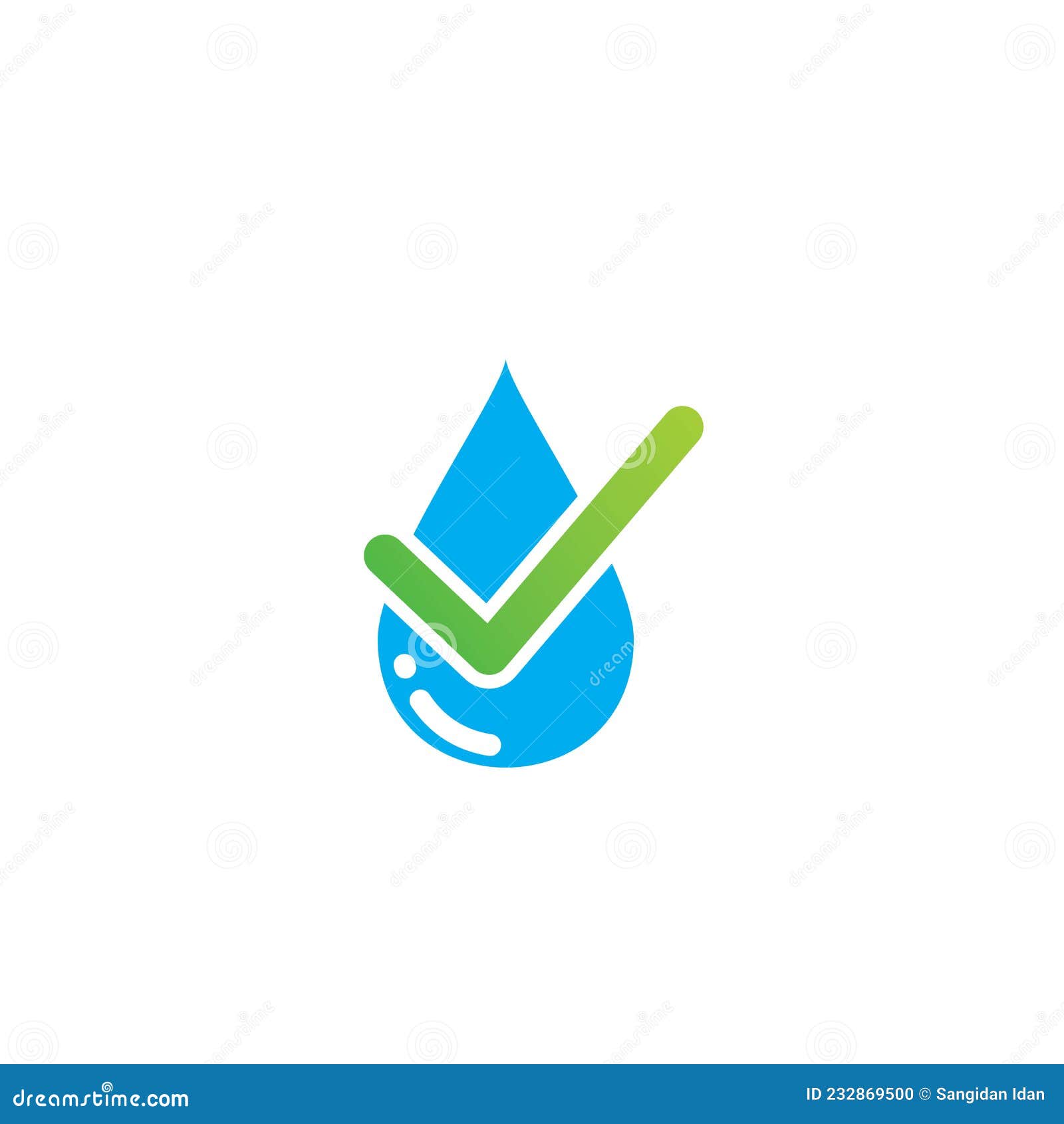 Water Drop Check Mark Icon Vector Illustration Design Template Stock ...