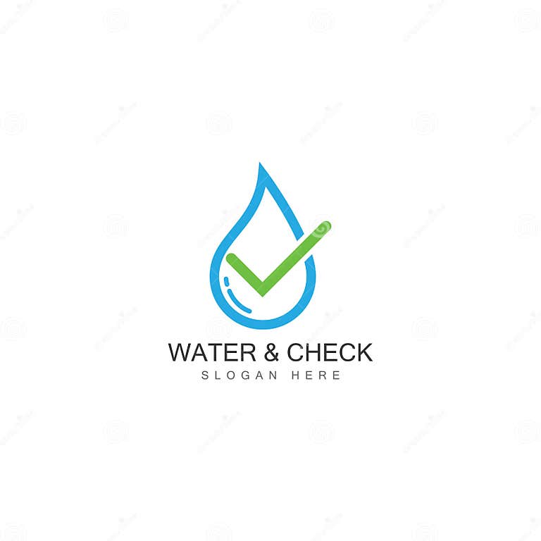 Water Drop Check Mark Icon Vector Illustration Design Template Web ...