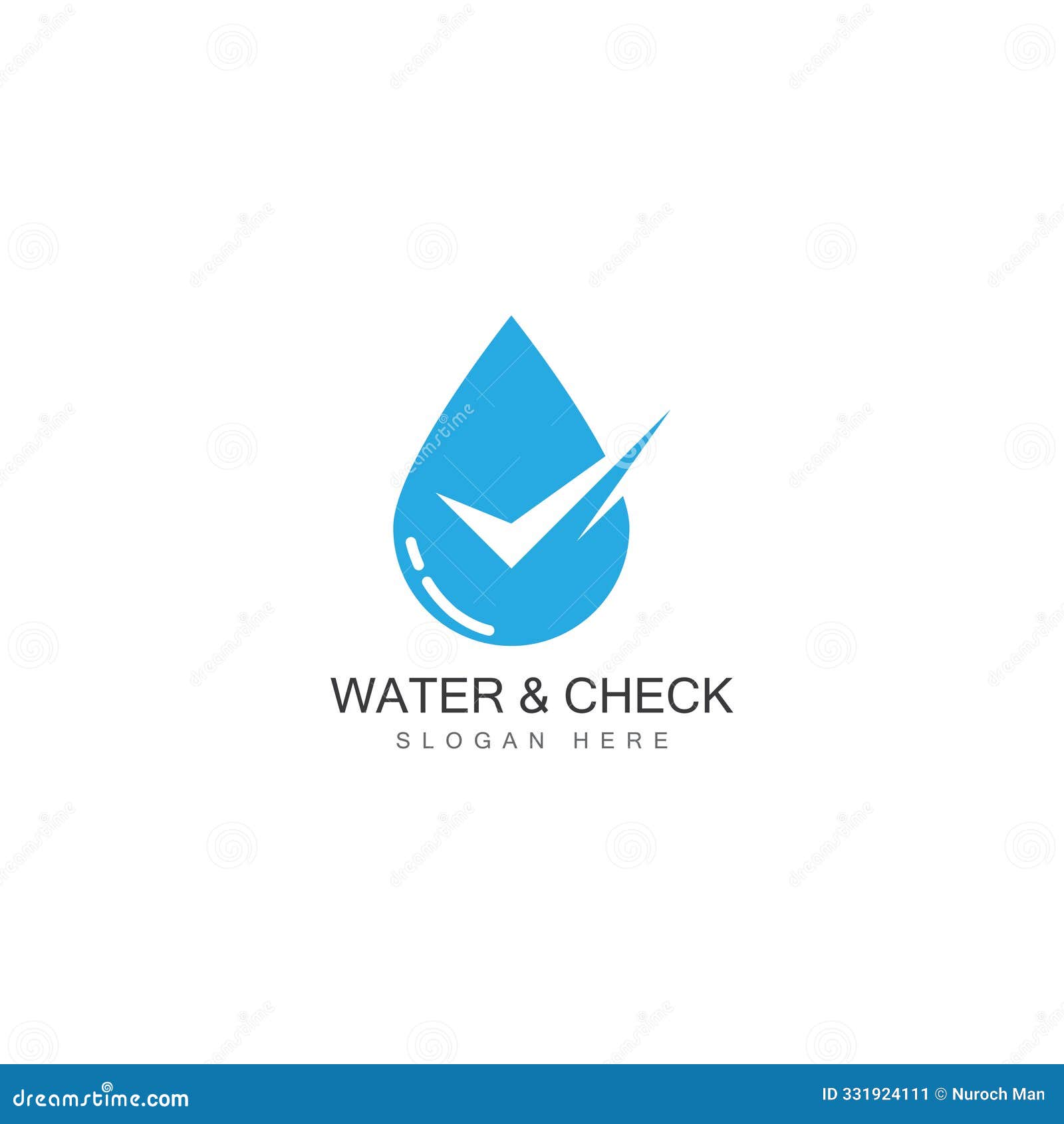 Water Drop Check Mark Icon Vector Illustration Design Template Web ...