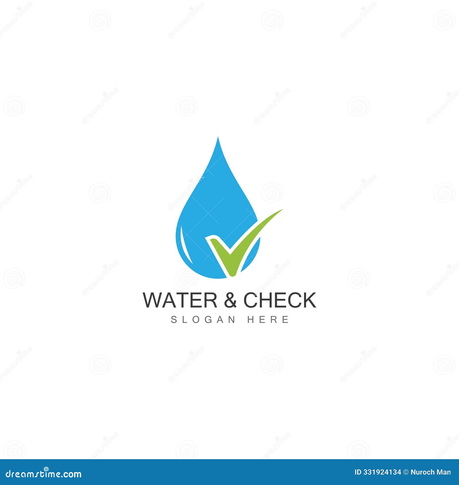 Water Drop Check Mark Icon Vector Illustration Design Template Web ...