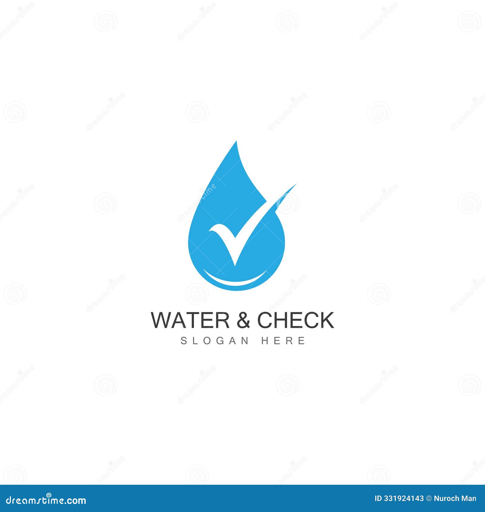 Water Drop Check Mark Icon Vector Illustration Design Template Web ...