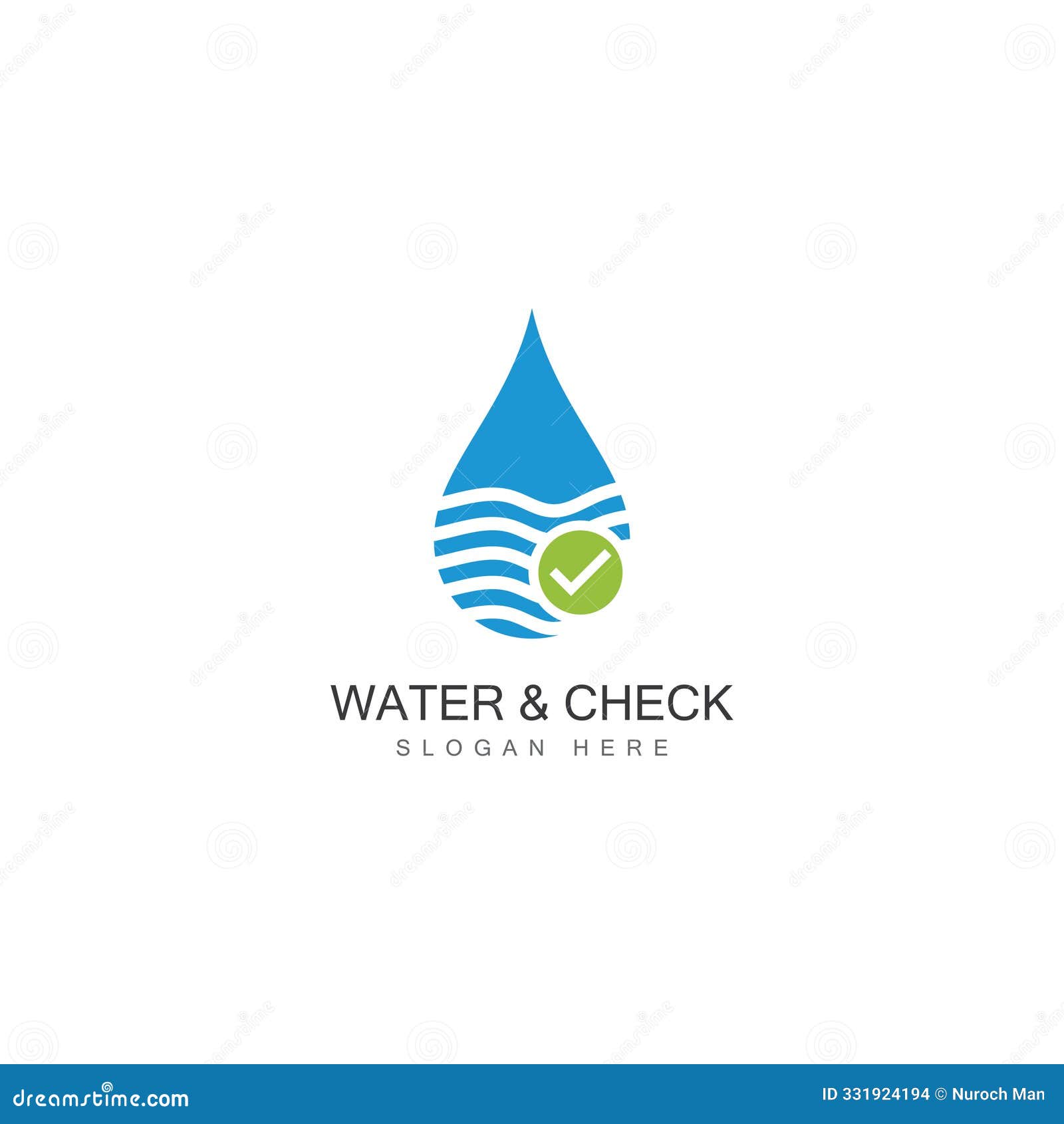 Water Drop Check Mark Icon Vector Illustration Design Template Web ...