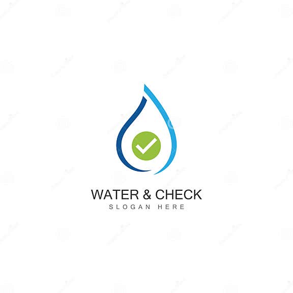 Water Drop Check Mark Icon Vector Illustration Design Template Web ...