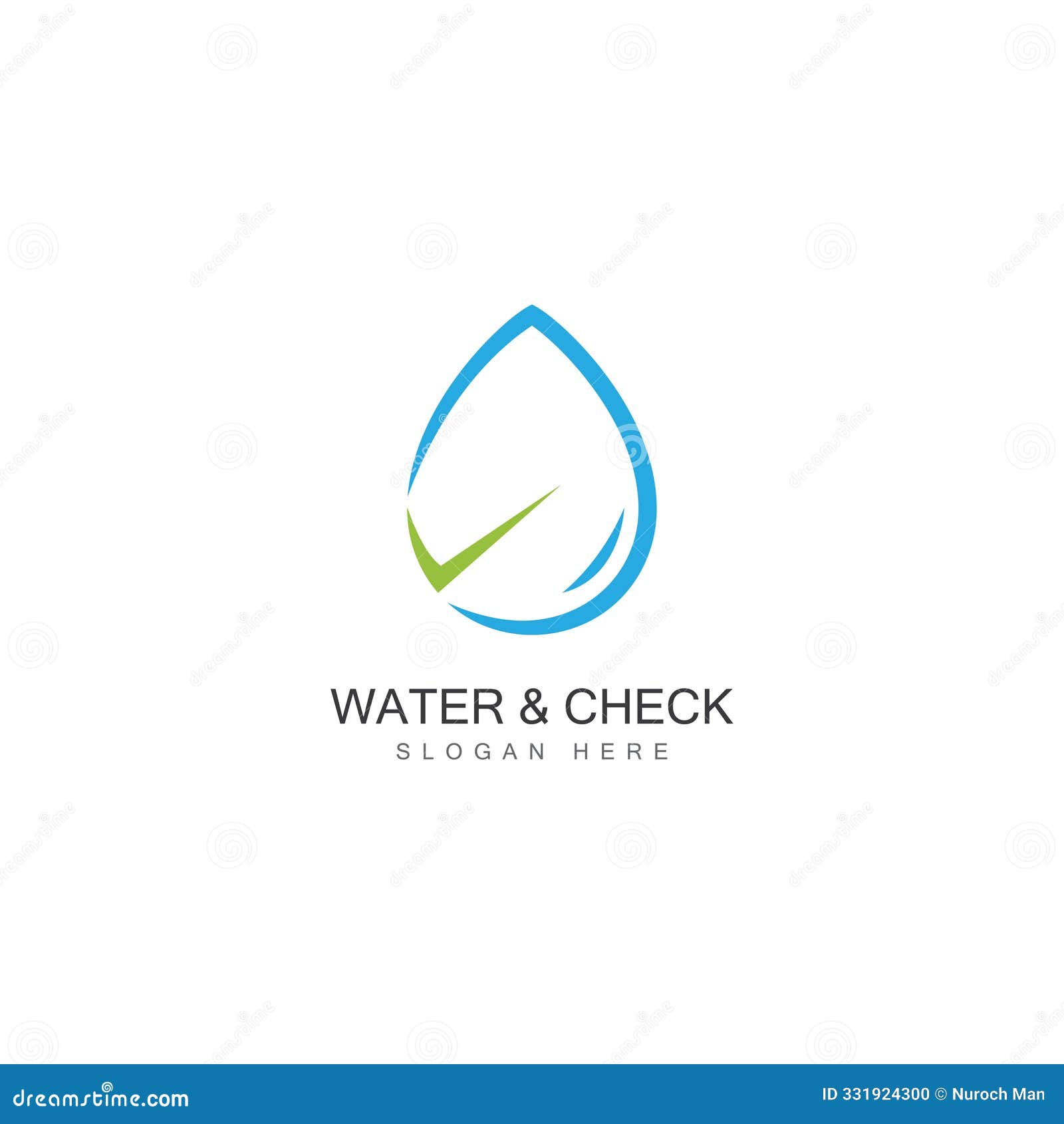 Water Drop Check Mark Icon Vector Illustration Design Template Web ...