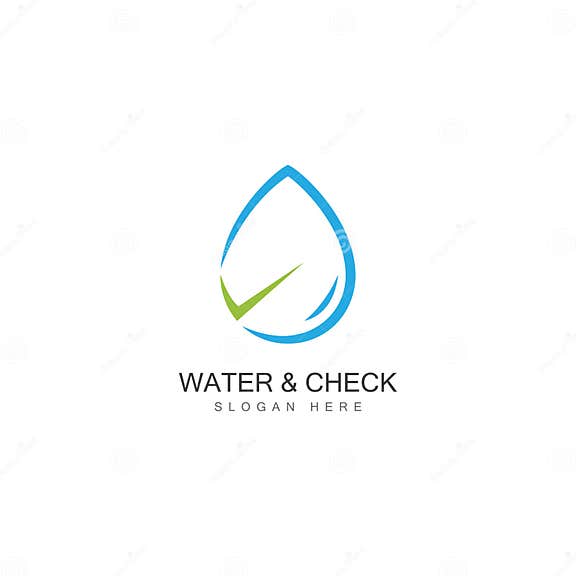 Water Drop Check Mark Icon Vector Illustration Design Template Web ...