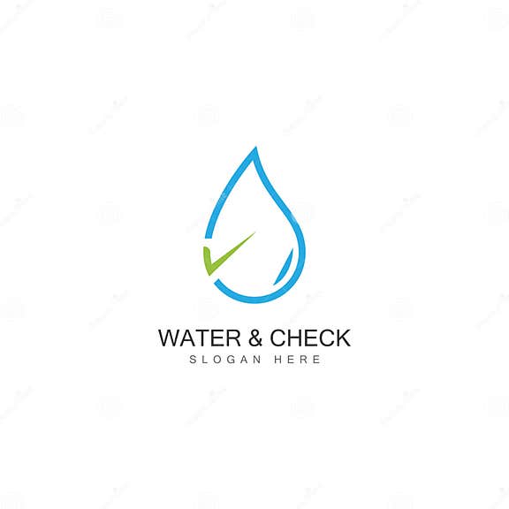 Water Drop Check Mark Icon Vector Illustration Design Template Web ...