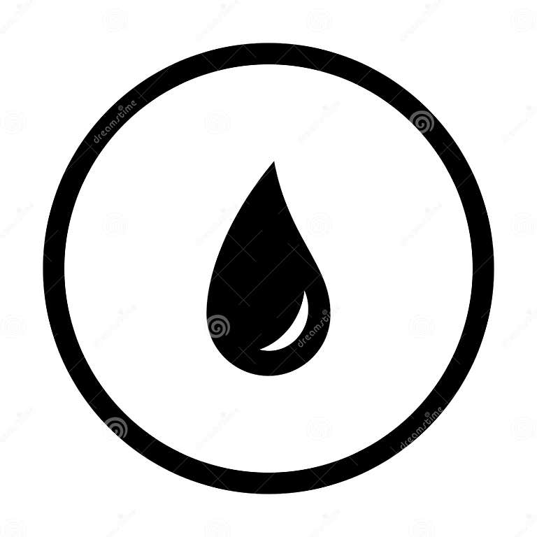 Water drop and circle stock vector. Illustration of raindrop - 164902124