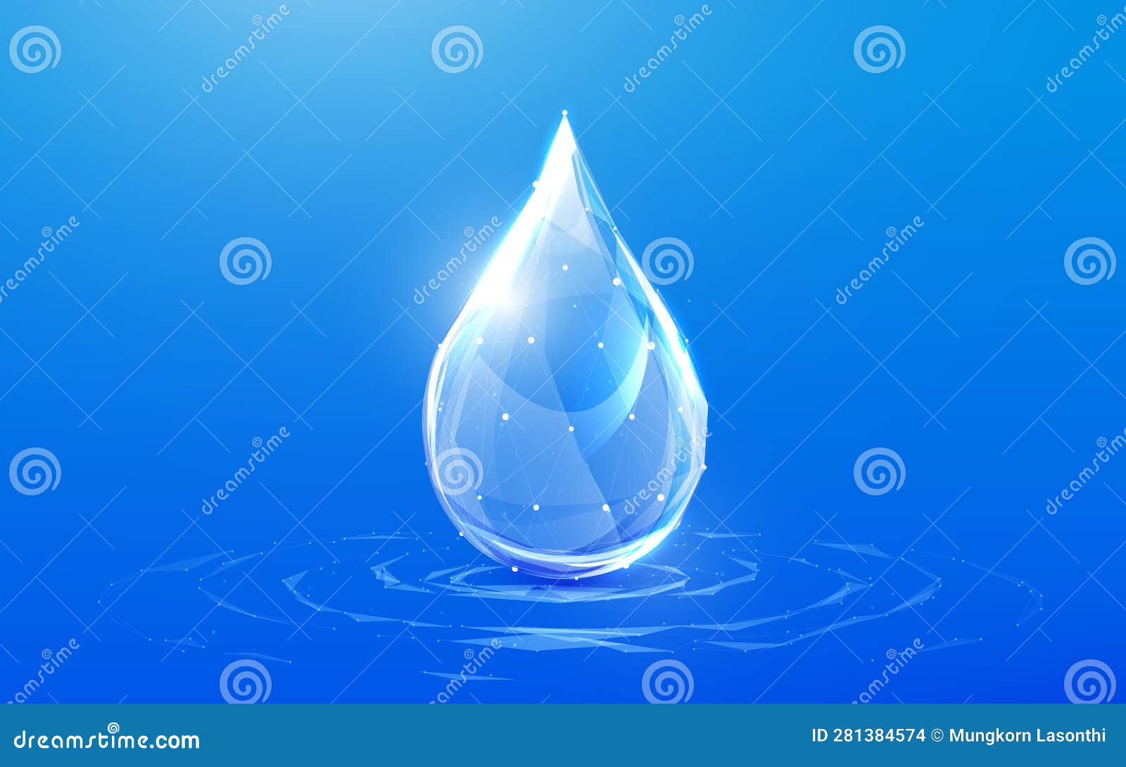 Water Drop with Circle Ripples. Ecology. Save the Water. World Water ...