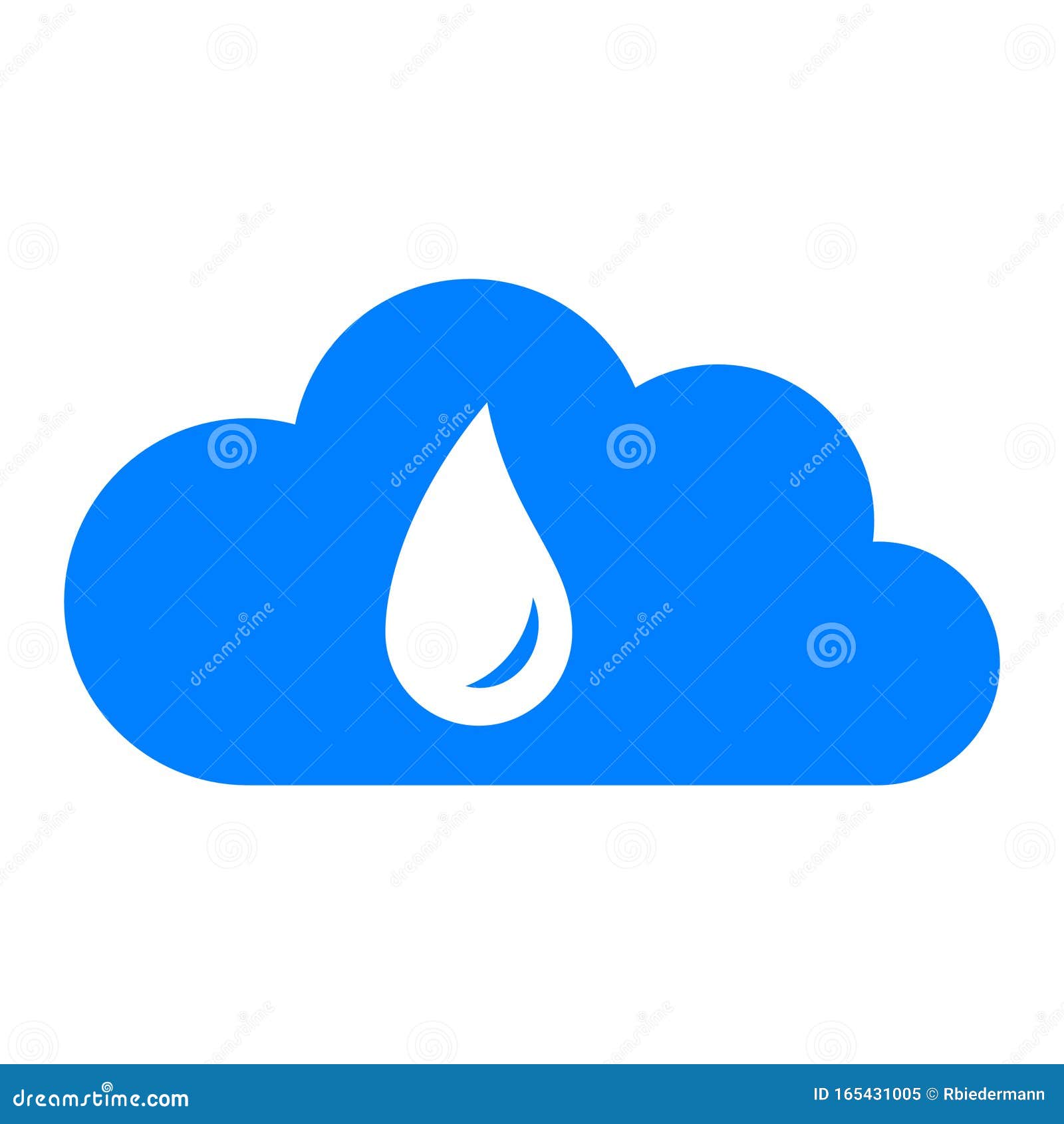 Water drop and cloud stock vector. Illustration of water - 165431005