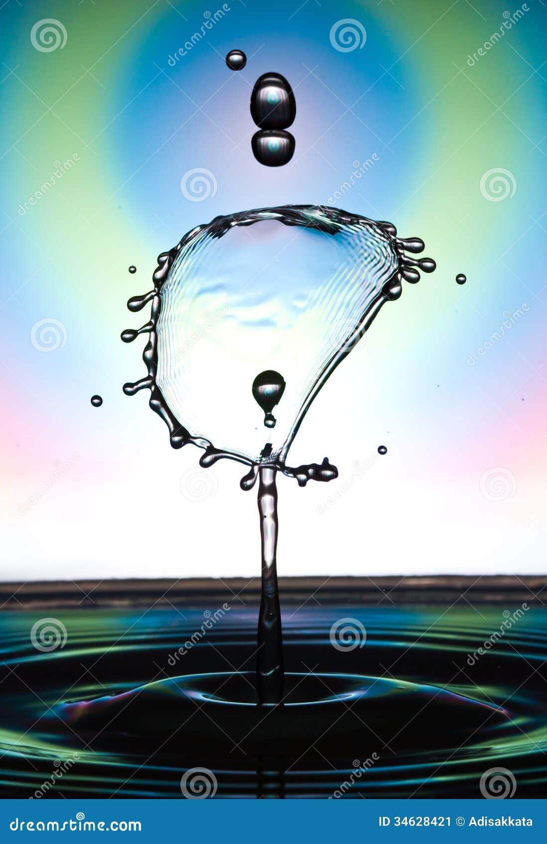 Water drop collision stock image. Image of droplet, splash - 34628421