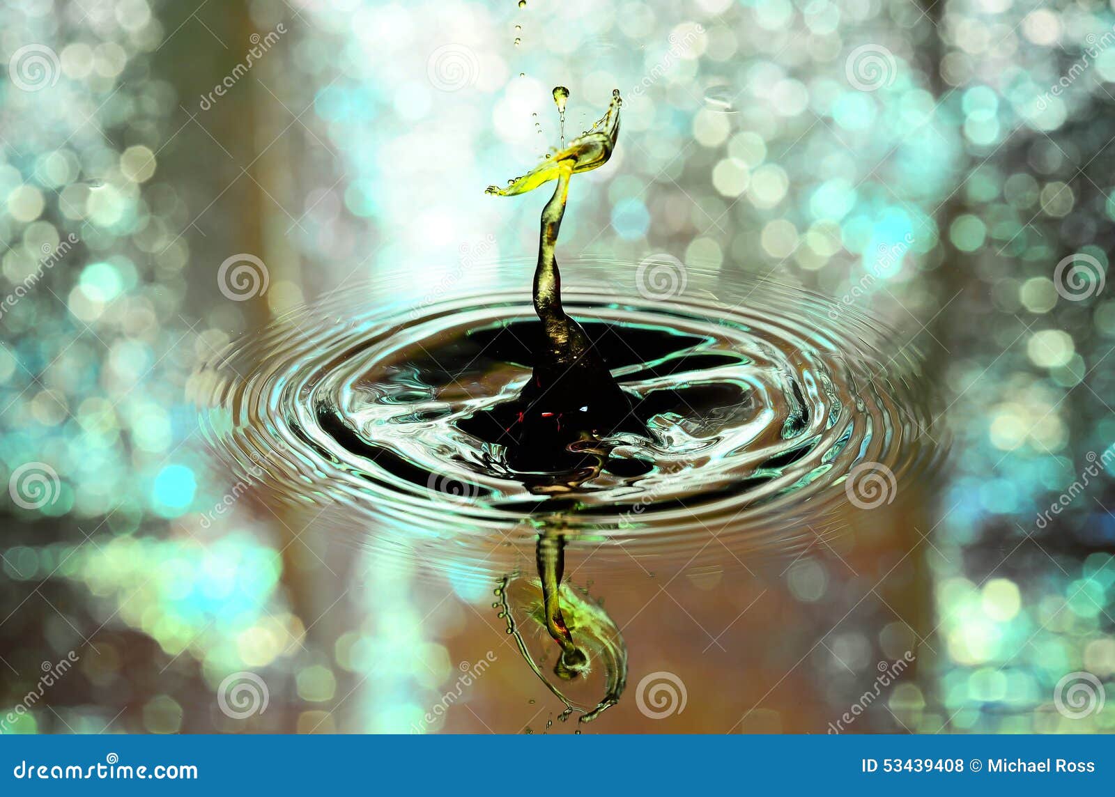 Water Drop Collision Closeup Stock Photo - Image of clean, bright: 53439408