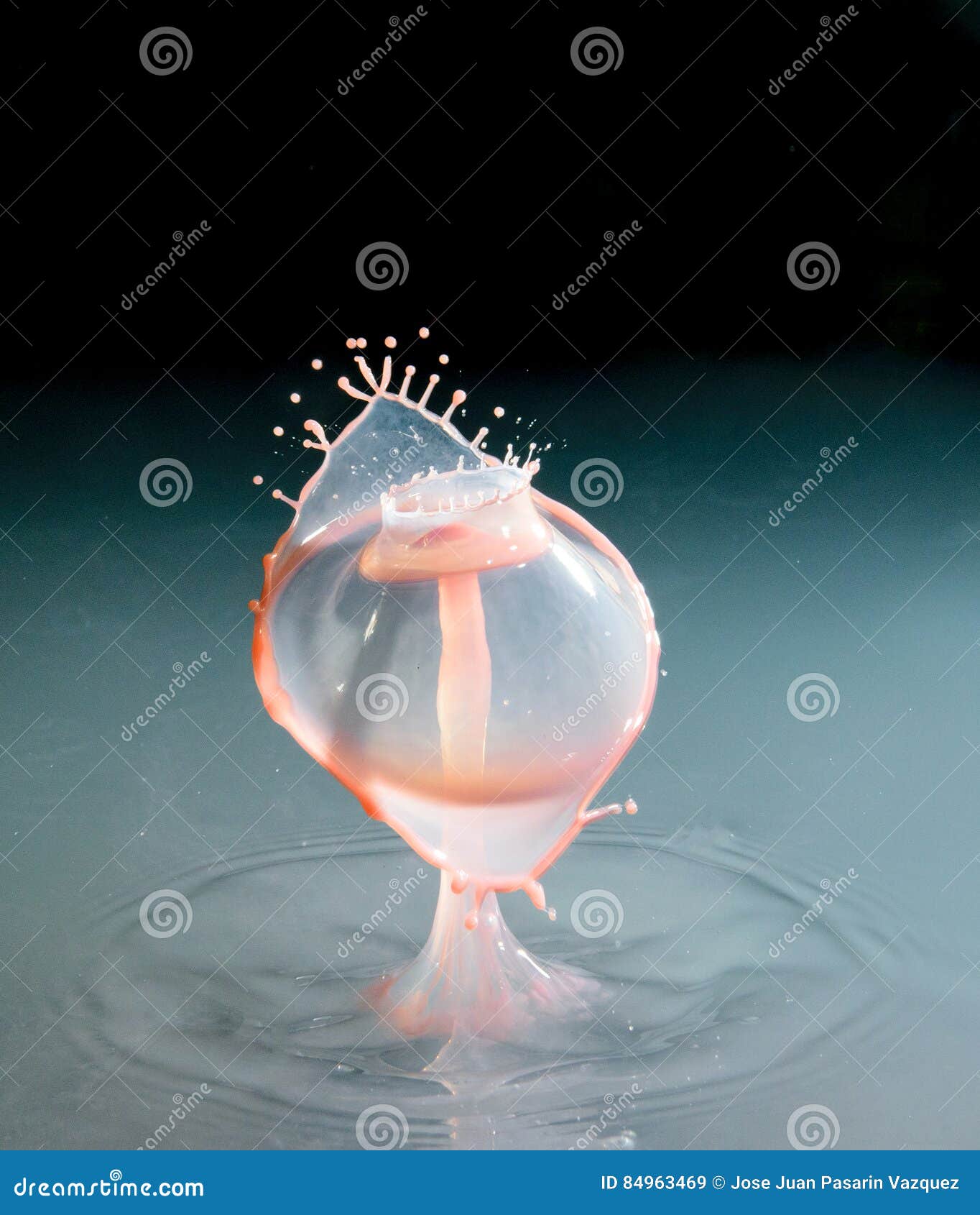 Water drop collision stock image. Image of fluid, column - 84963469