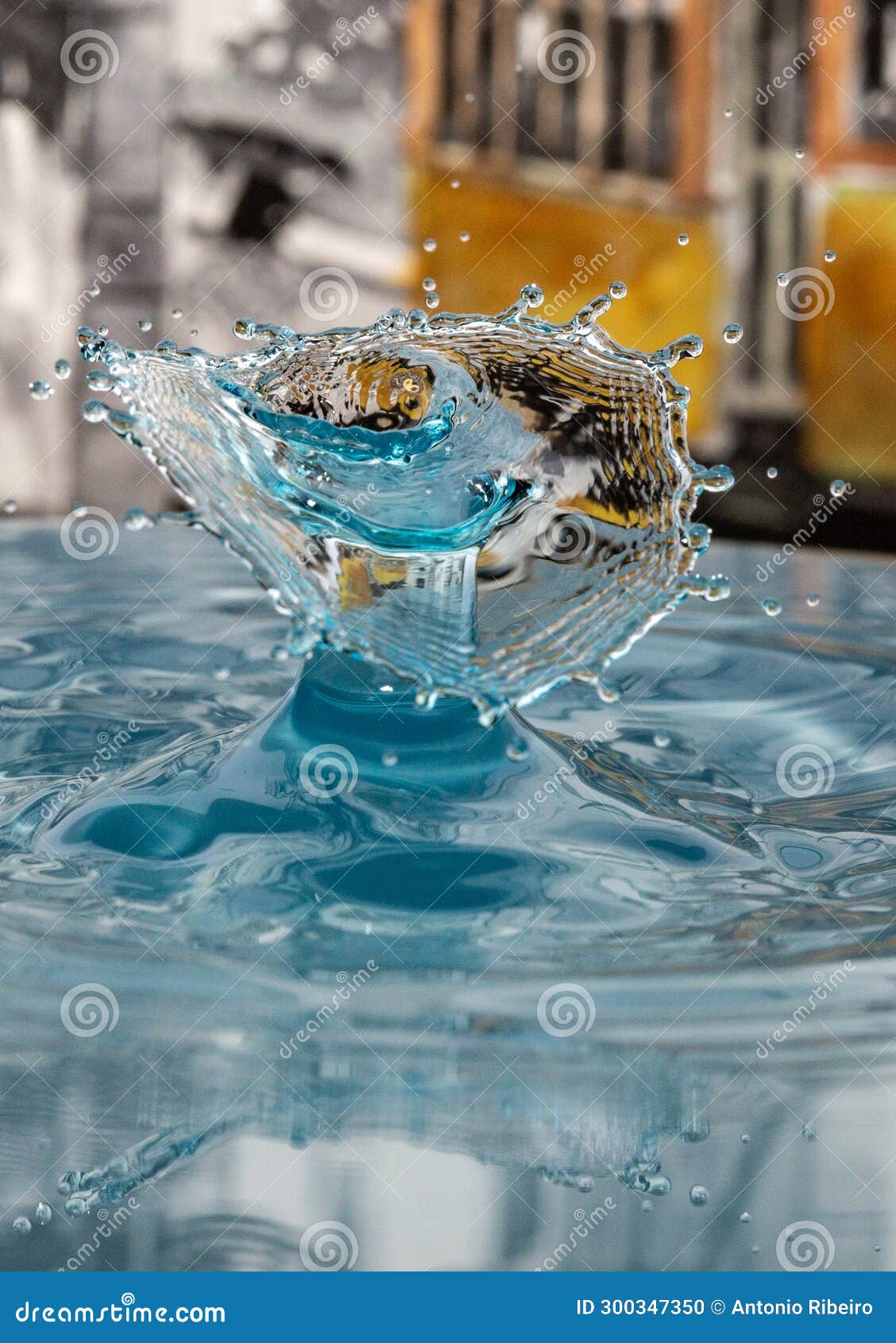Water Drop Collision stock photo. Image of surface, color - 300347350