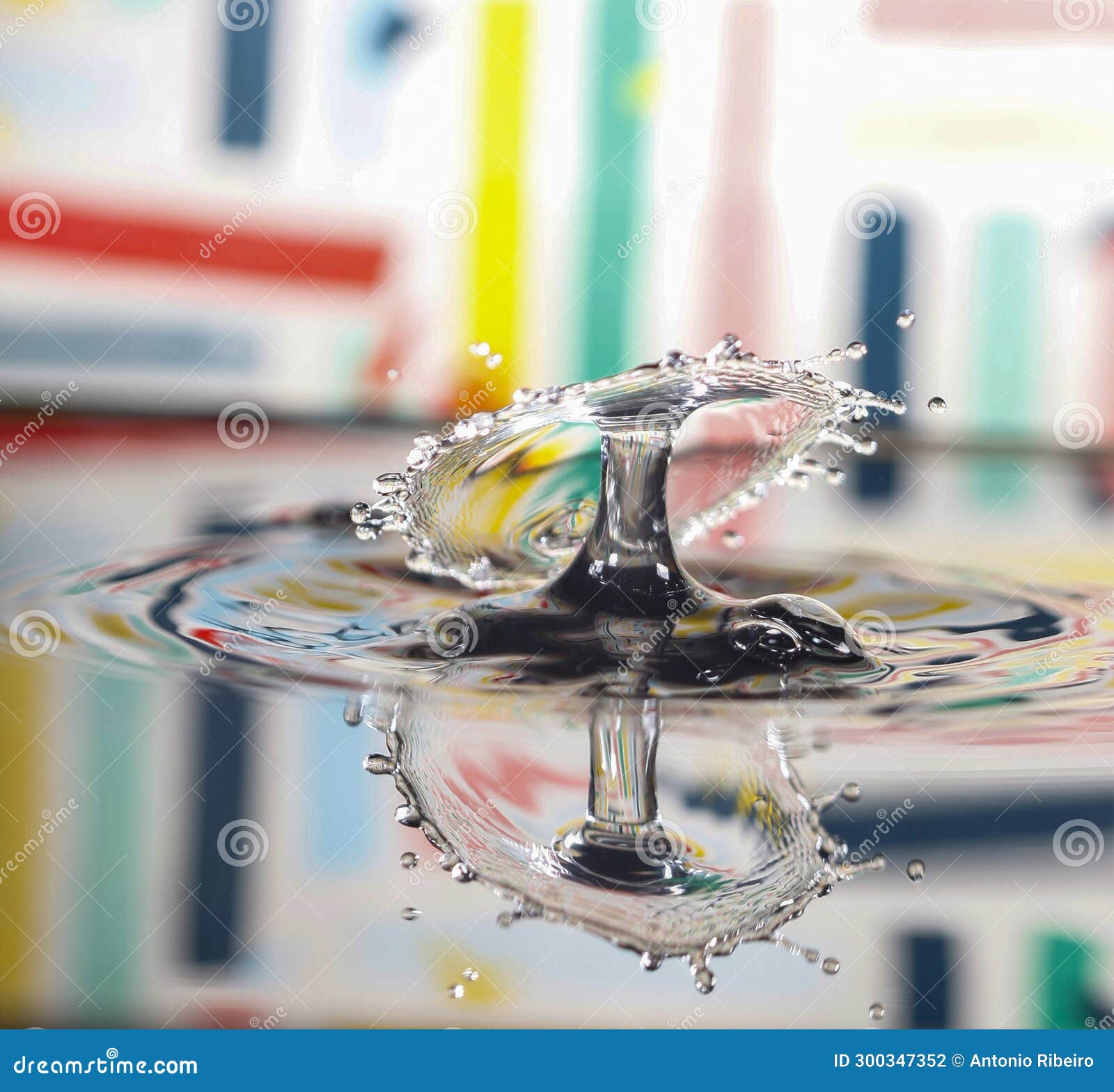 Water Drop Collision stock photo. Image of impact, spike - 300347352