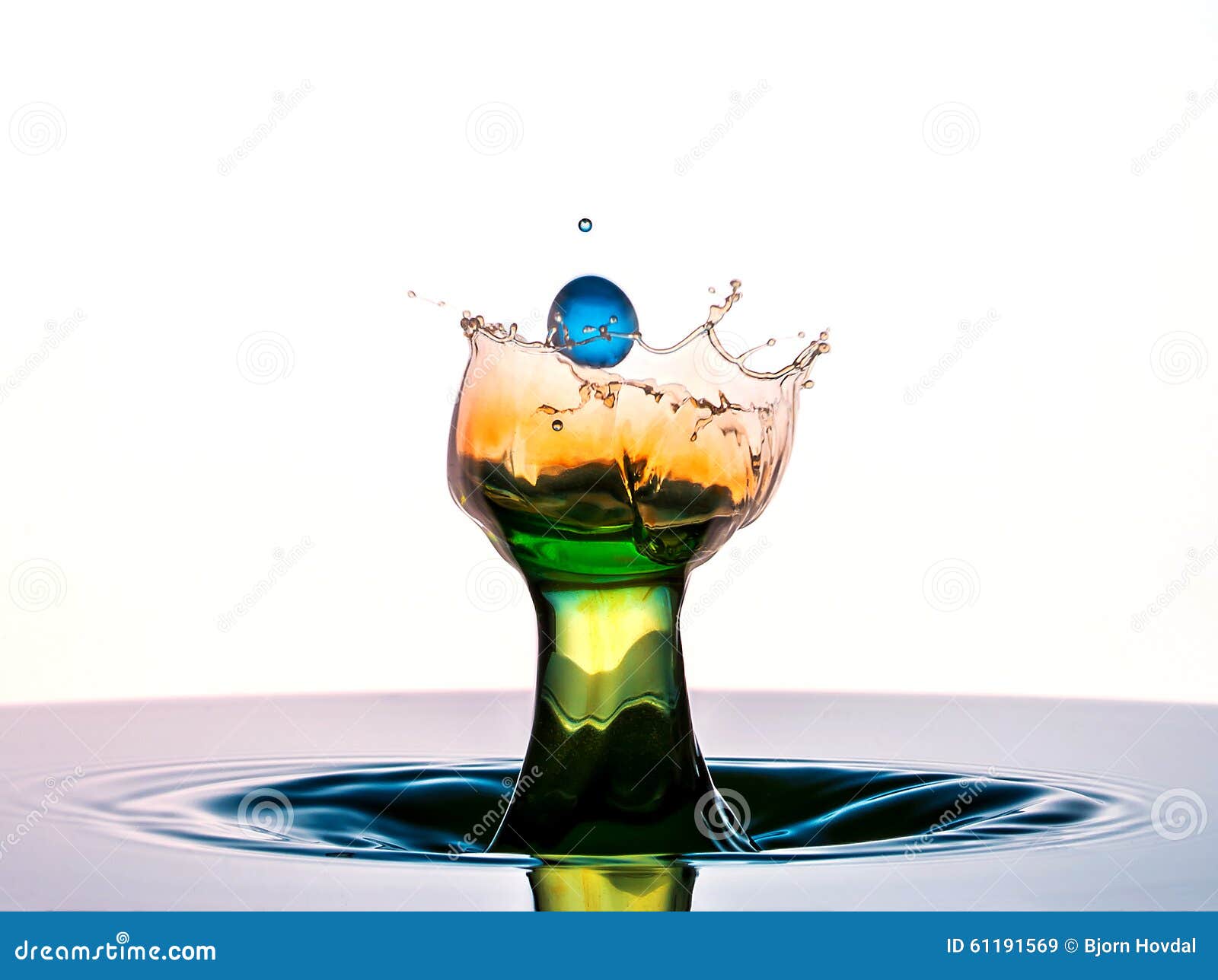Water drop collision stock image. Image of blue, liquid - 61191569