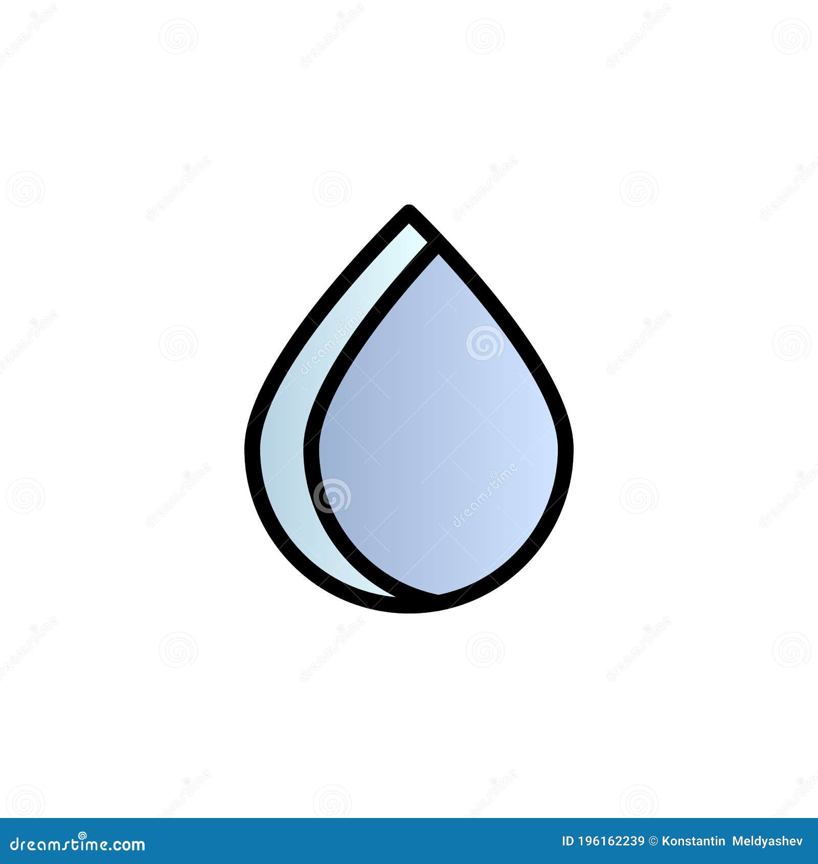 Water, Drop Color Gradient Vector Icon Stock Illustration ...