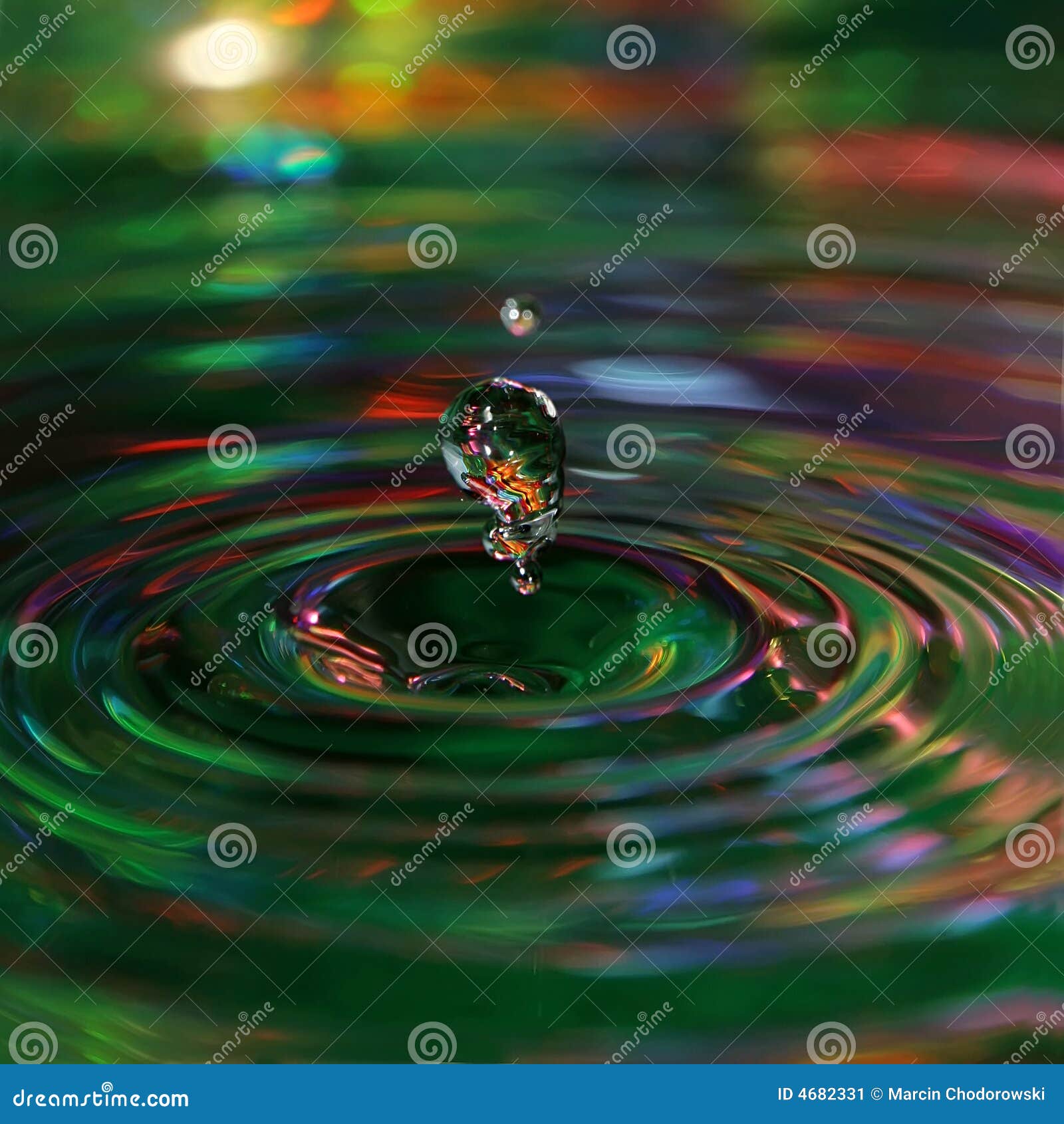Water Drop and Colorful Ripple Stock Image - Image of radiates, droplet ...
