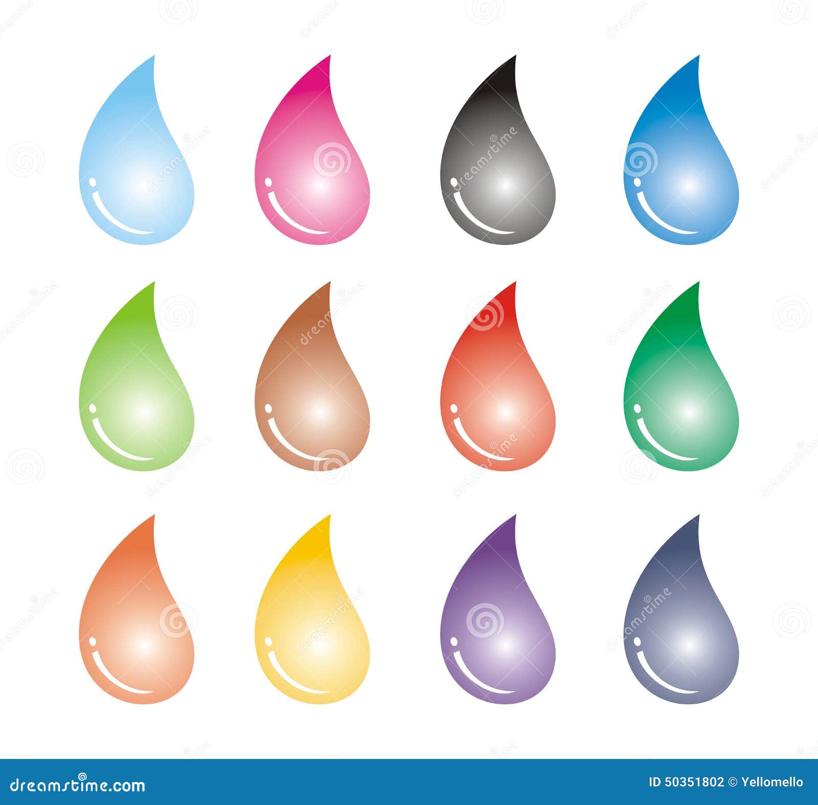 Water drop - colorful stock illustration. Illustration of darkelixir ...