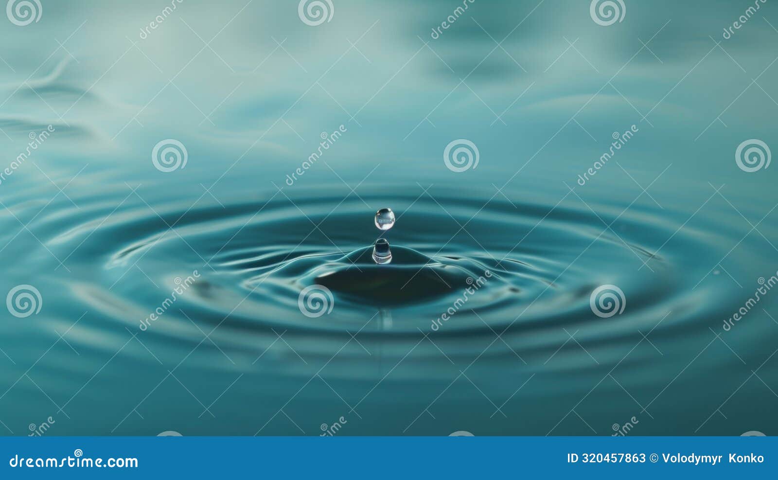 Water Drop Creating Ripples in Calm Pool Stock Image - Image of ...