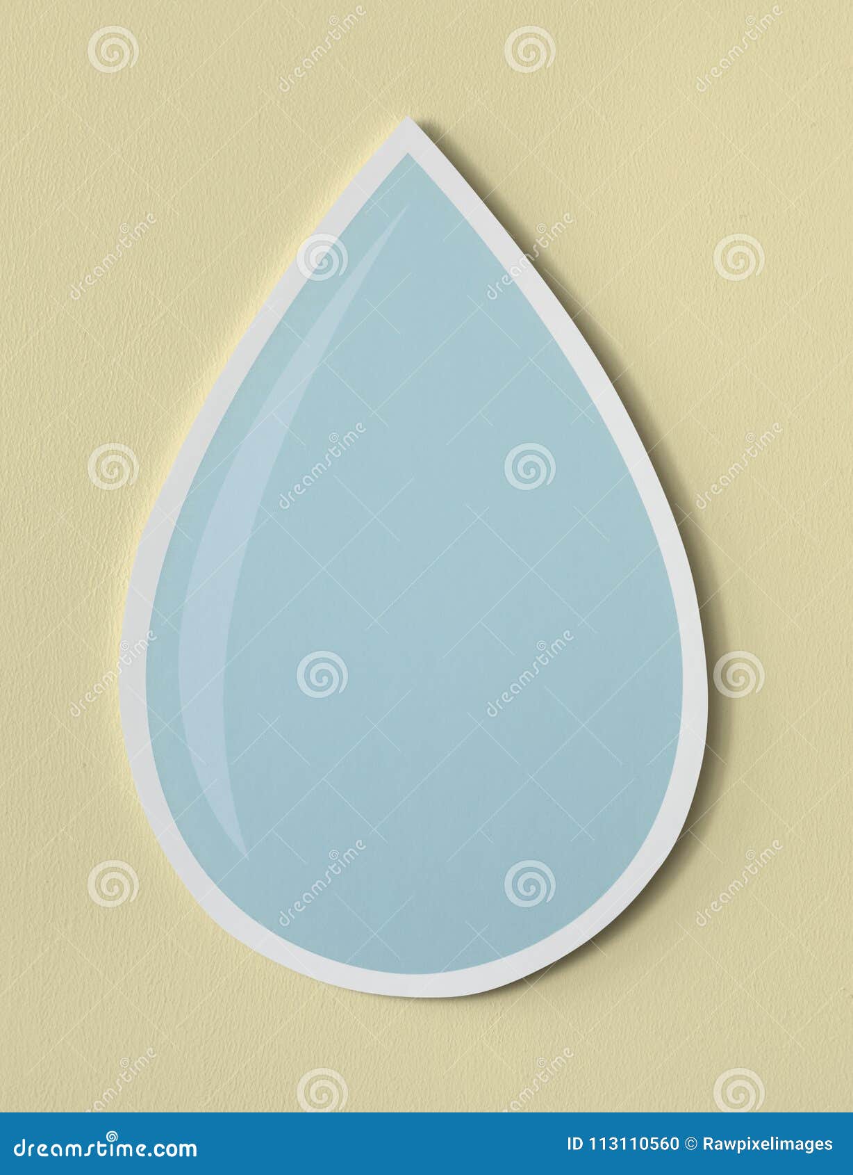 Water drop cut out icon stock illustration. Illustration of resource ...