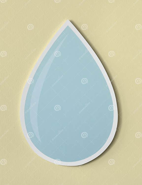 Water drop cut out icon stock illustration. Illustration of resource ...