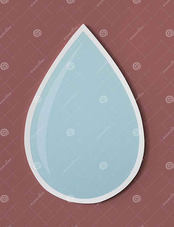 Water drop cut out icon stock illustration. Illustration of element ...