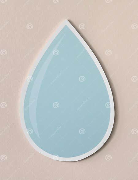 Water drop cut out icon stock illustration. Illustration of saving ...