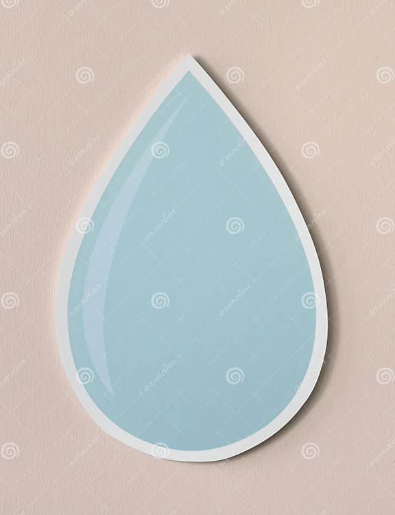 Water drop cut out icon stock illustration. Illustration of saving ...