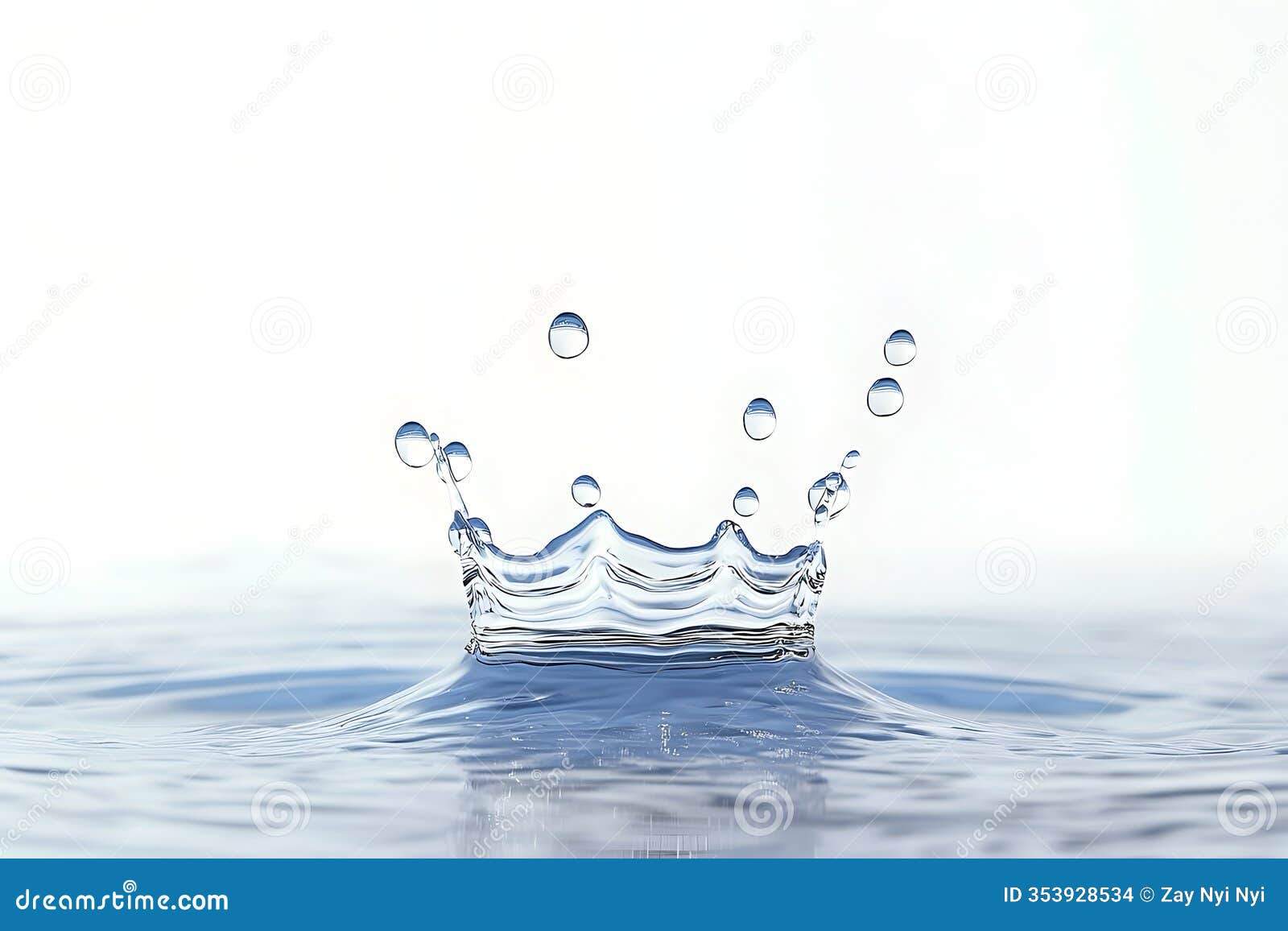 Water Drop Disturbs the Surface of Still Water, Causing Splash and ...
