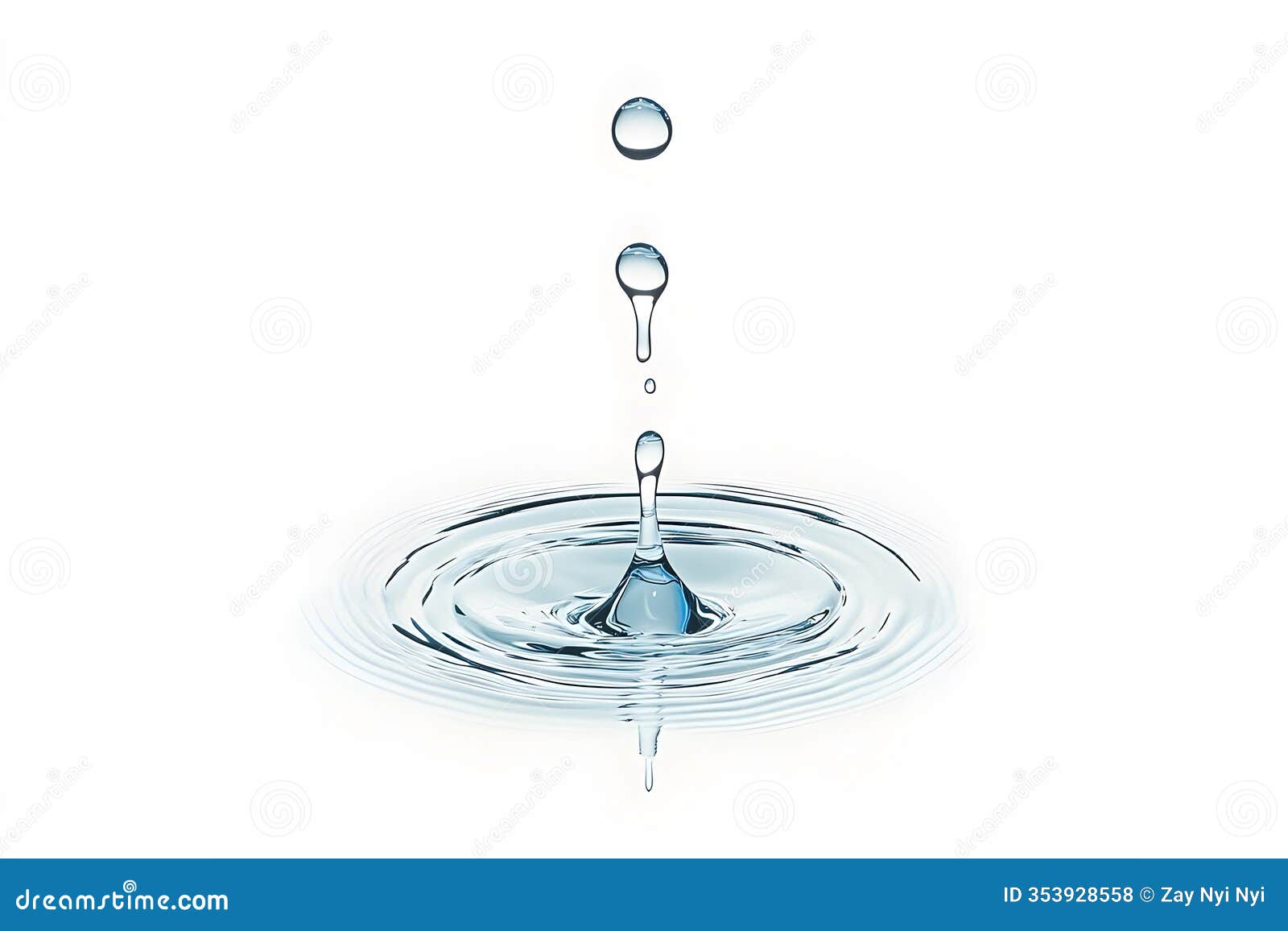Water Drop Disturbs the Surface of Still Water, Causing Splash and ...