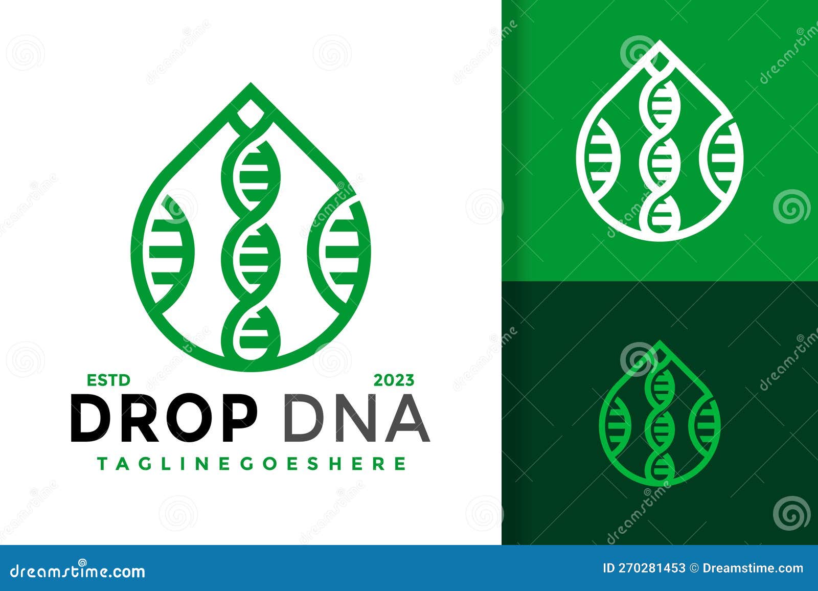 Water Drop Dna Science Biotechnology Logo Stock Vector - Illustration ...