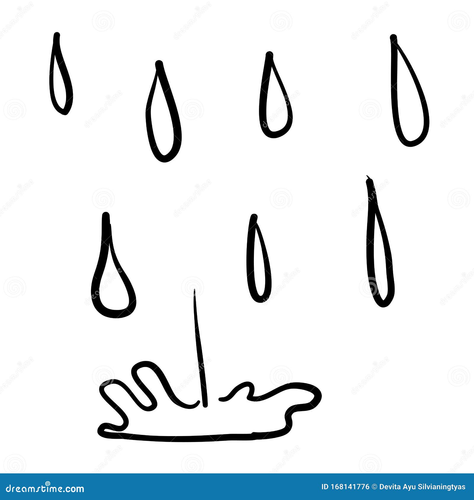 Water Drop Doodle Icon Illustration Vector Stock Vector - Illustration ...