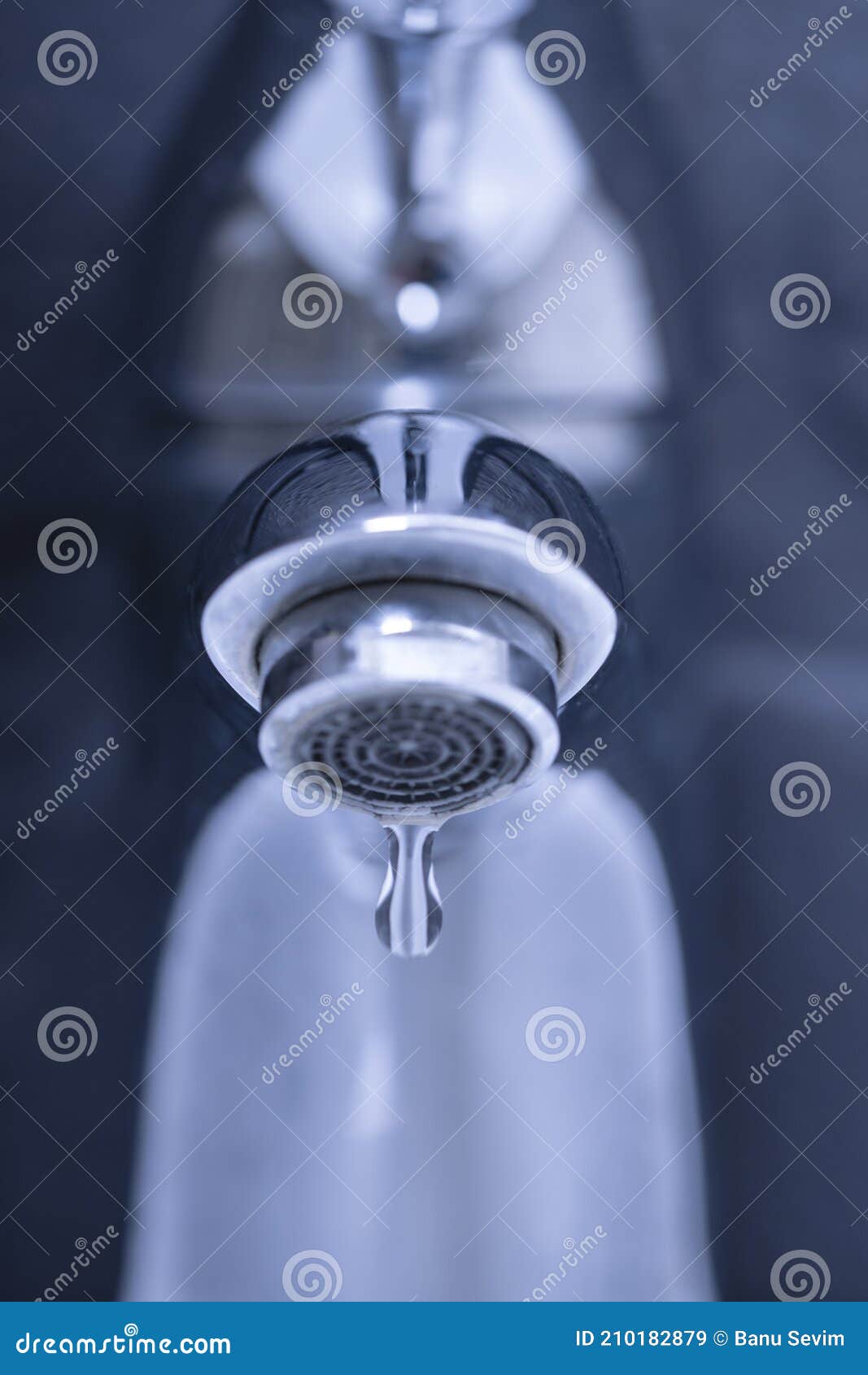 Water Drop Dripping from the Tap Stock Image - Image of isolated, care ...