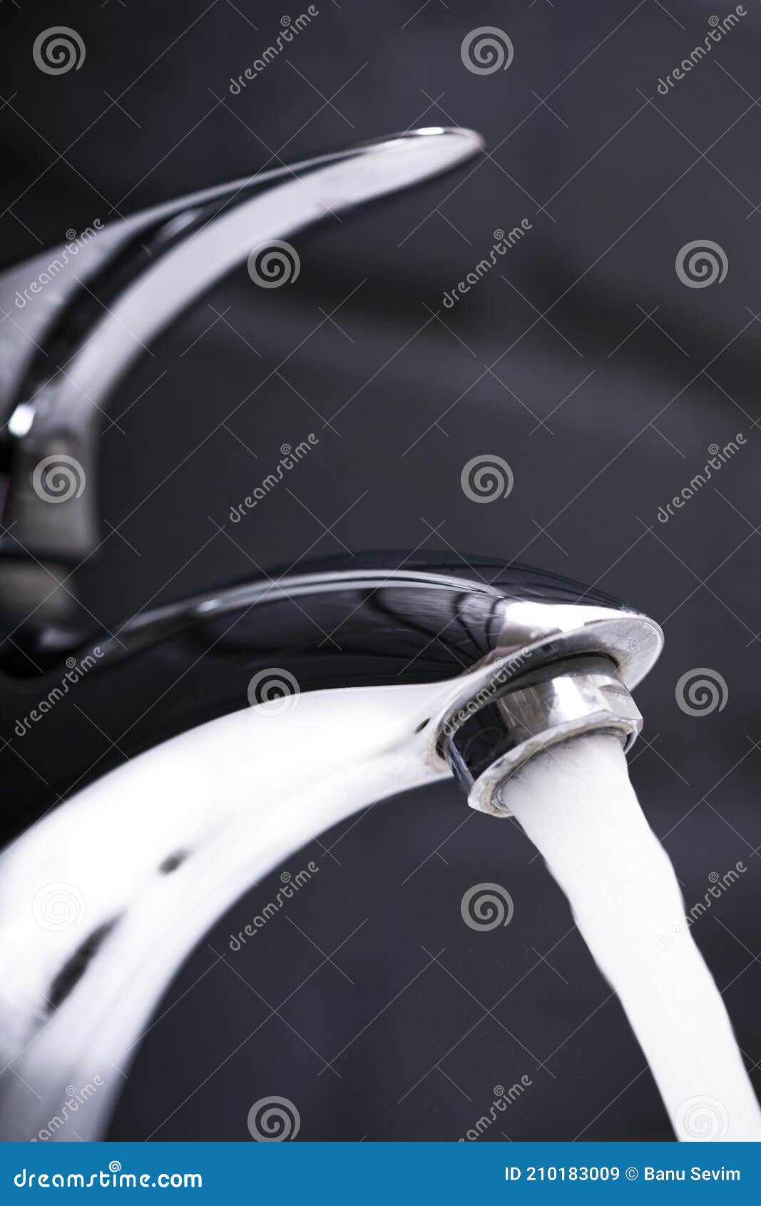 Water Drop Dripping from the Tap Stock Image - Image of environment ...