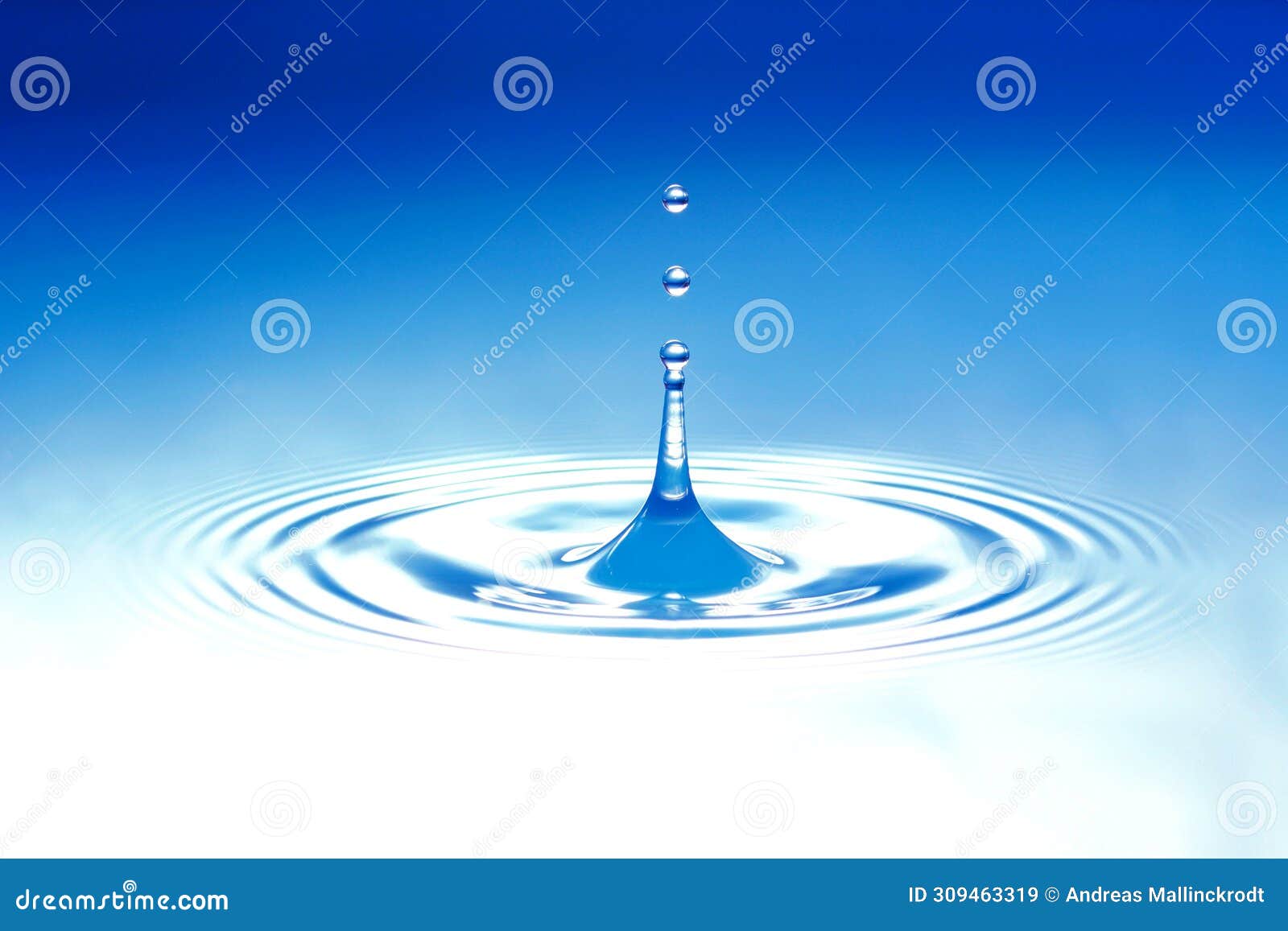 Water Drop Dripping, Causing Circular Waves Stock Illustration ...