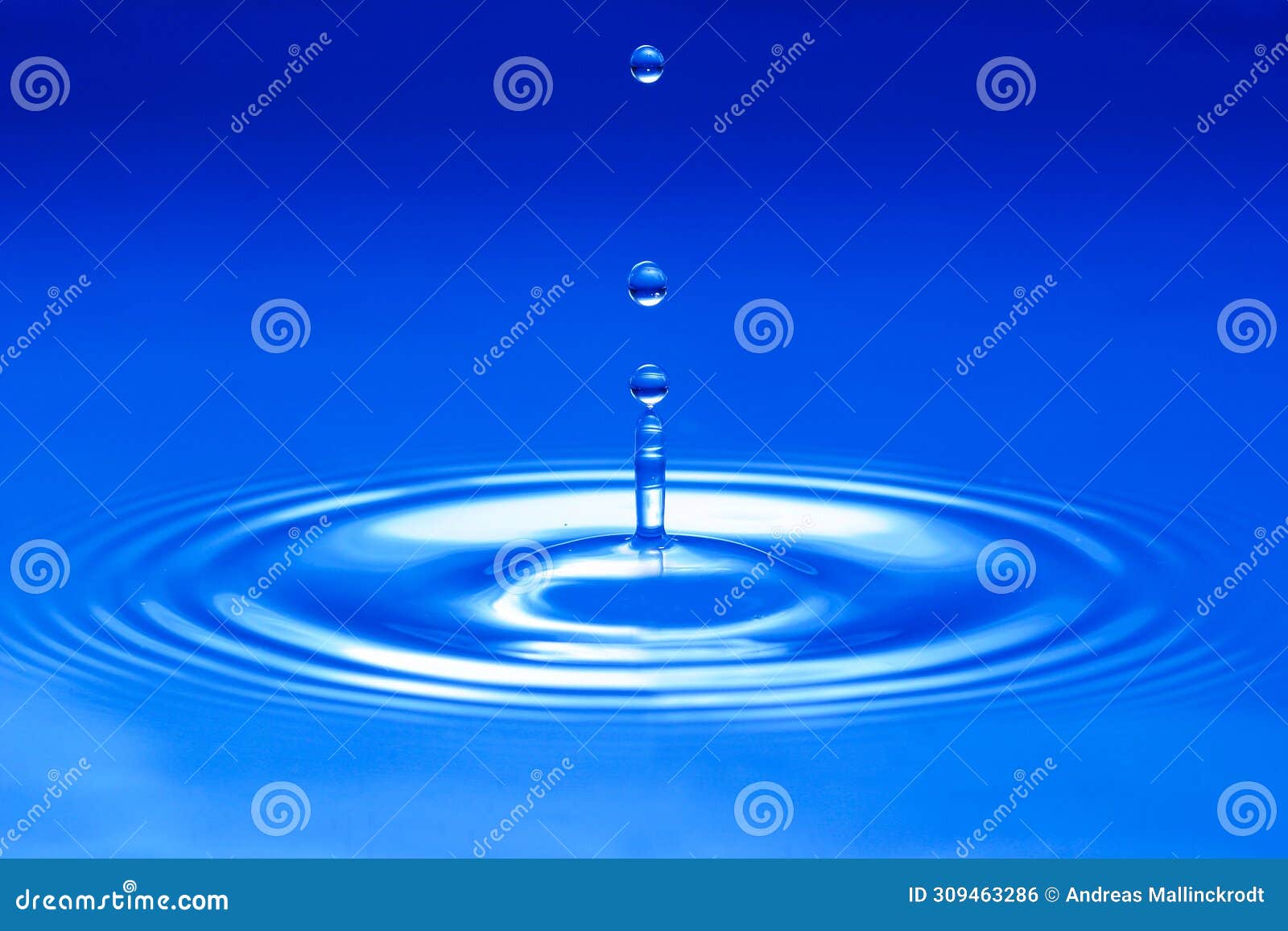 Water Drop Dripping on a Water Surface Stock Illustration ...
