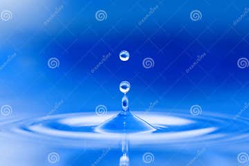 Water Drop Dripping on a Water Surface Stock Illustration ...