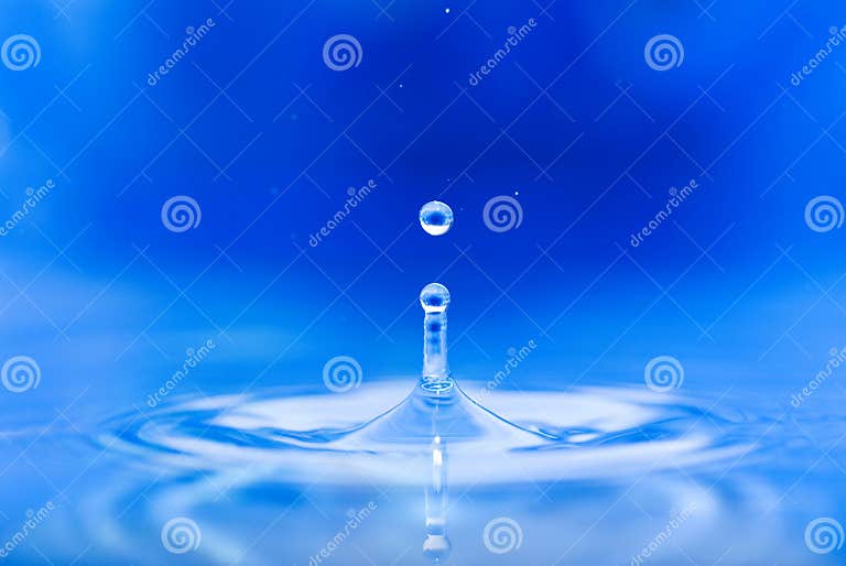 Water Drop Dripping on a Water Surface Stock Illustration ...
