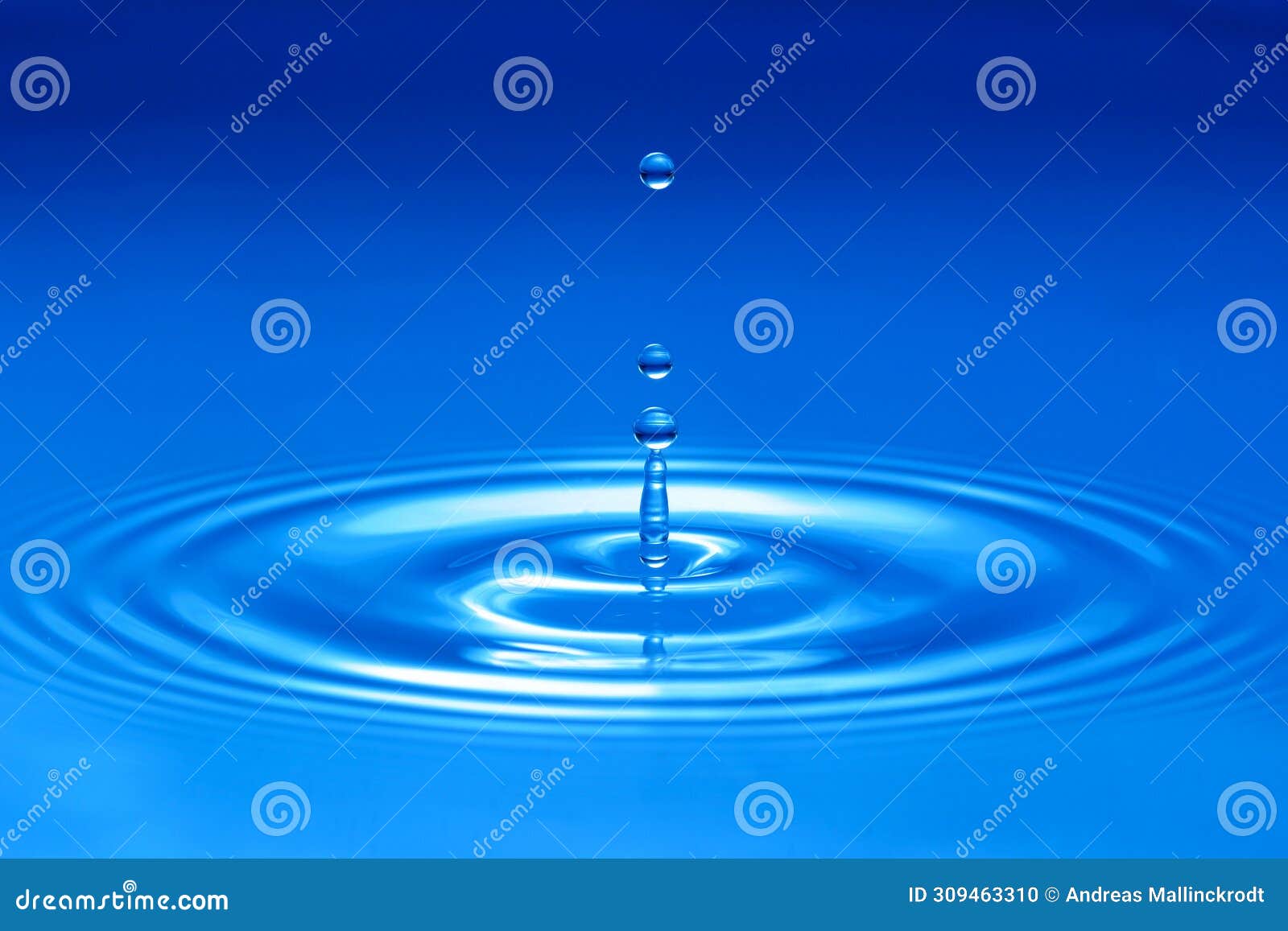 Water Drop Dripping on a Water Surface Stock Illustration ...