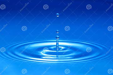 Water Drop Dripping on a Water Surface Stock Illustration ...