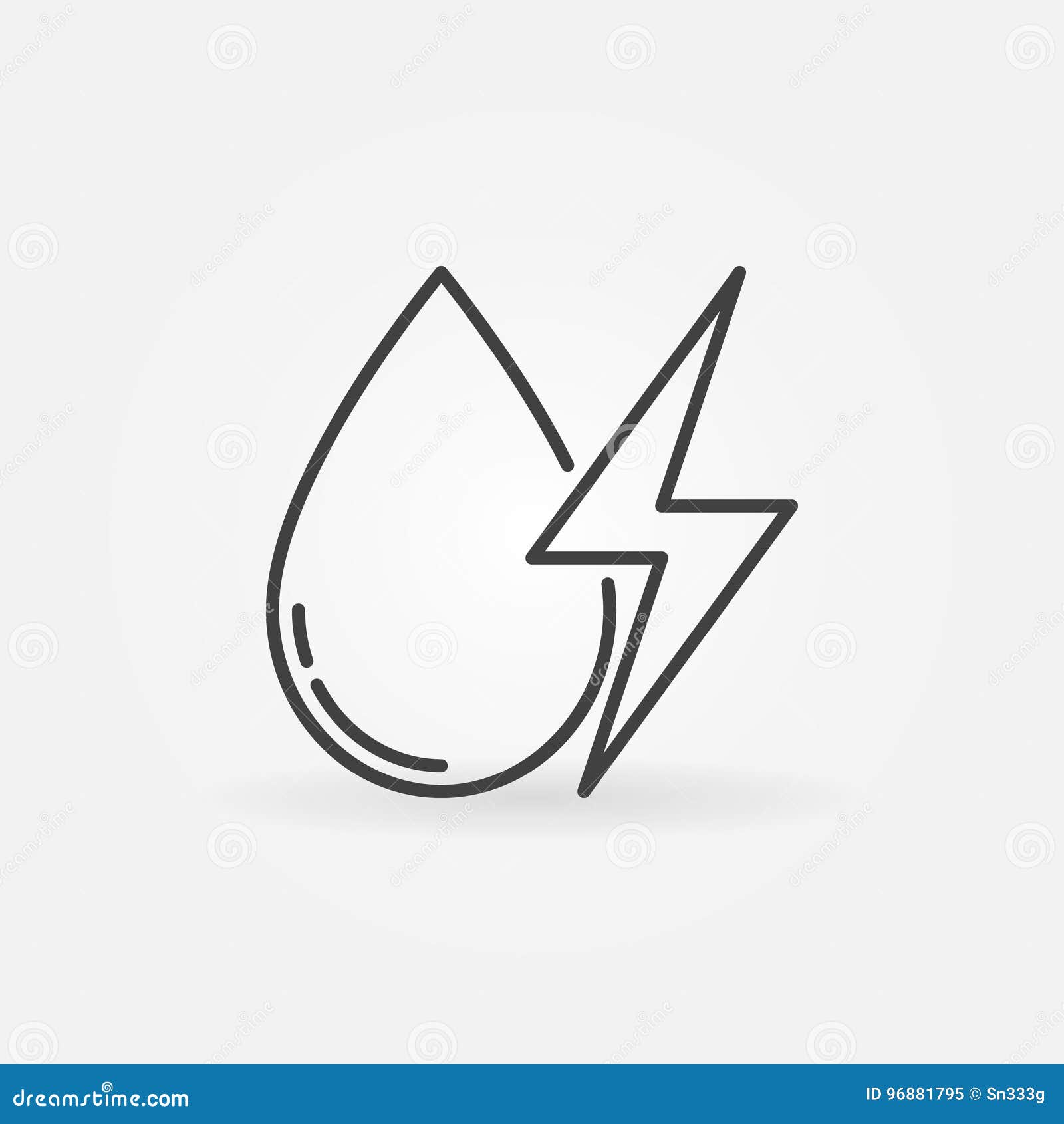 Water Drop with Energy Sign Icon Stock Vector - Illustration of element ...