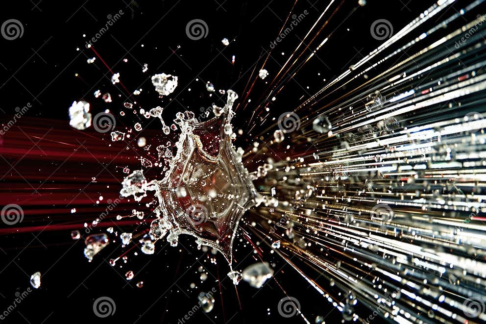 A Water Drop Explodes in a Burst of Light, Creating a Stunning Display ...