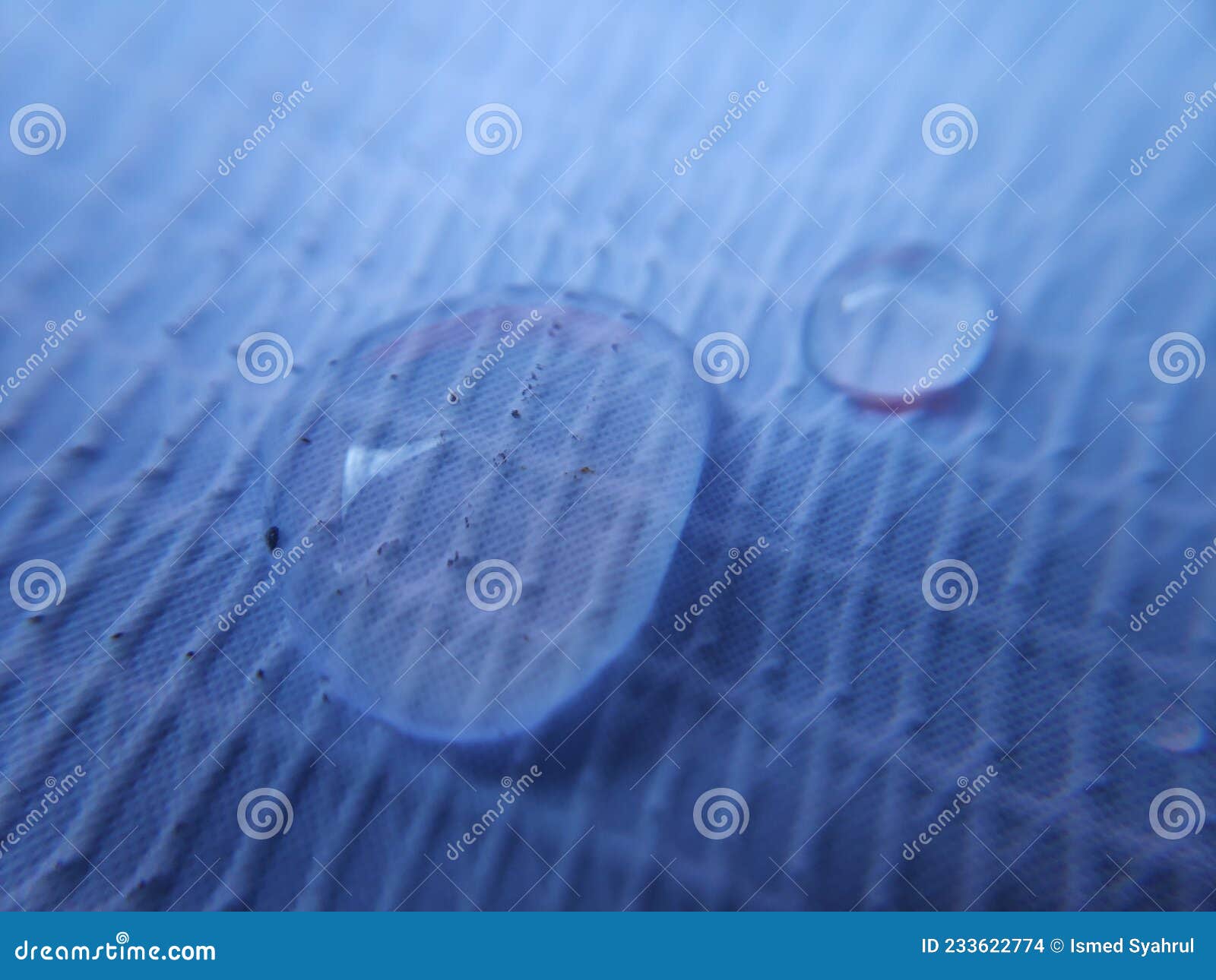 Water Drop on Fabric Textured Surface. Stock Photo - Image of fall ...