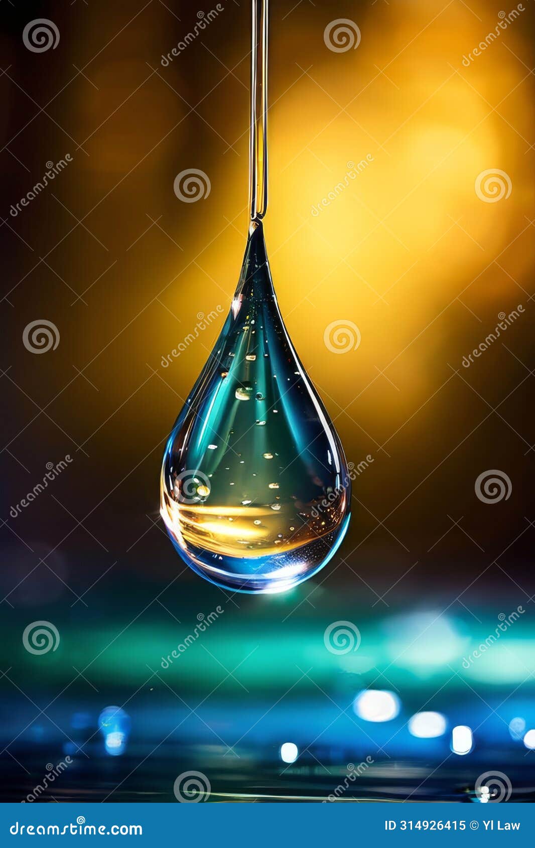 Water Drop Fall in Background. Generate Ai Stock Illustration ...