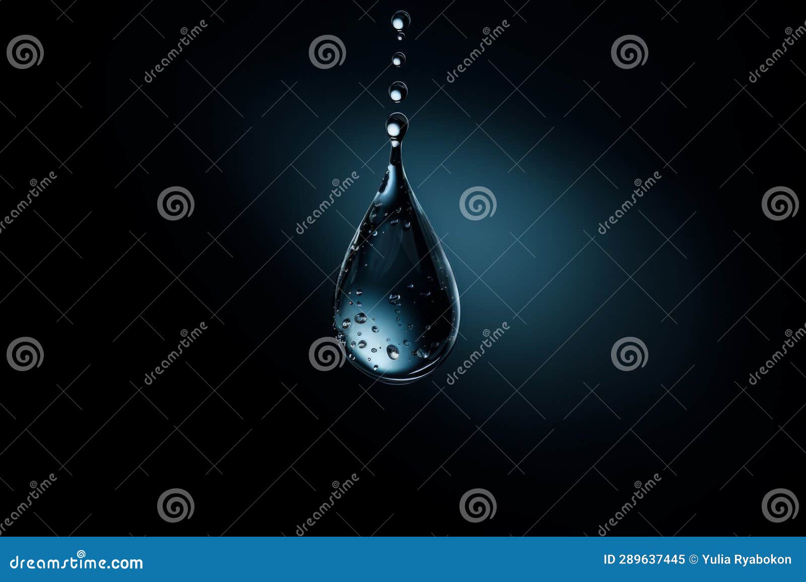 Water Drop Fall Black Liquid. Generate Ai Stock Illustration ...
