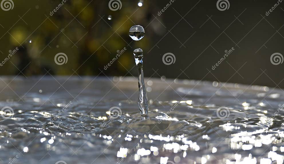 Water Drop Fall on Water Surface and the Splash Jump Abstract Water ...