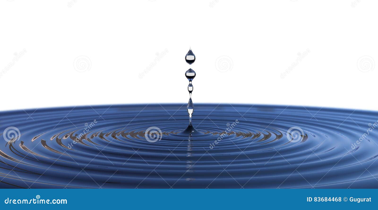 Water Drop Falling Down and Isolated on Background Stock Photo - Image ...